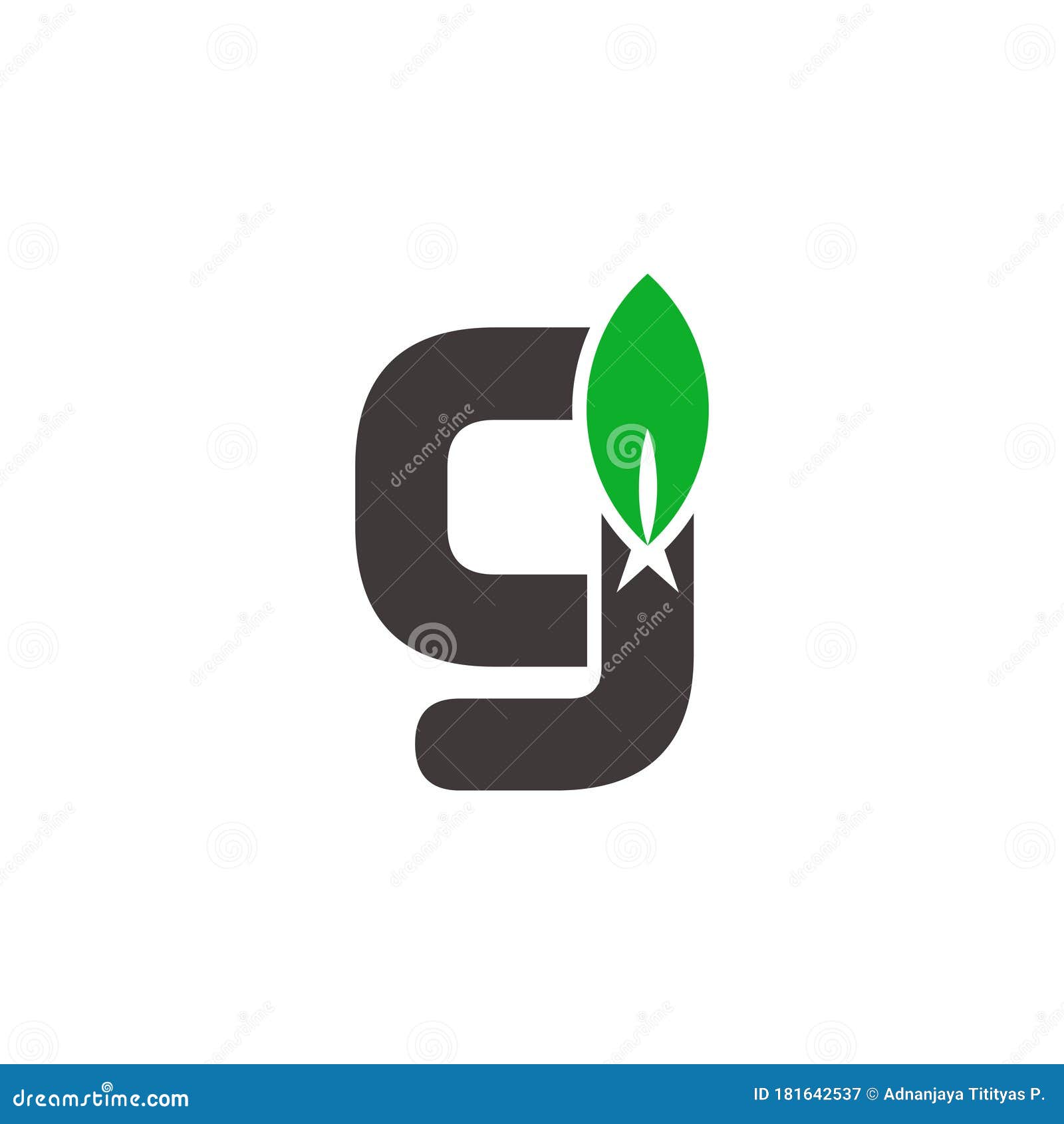 Letter Cj Simple Leaf Tree Symbol Logo Vector Stock Vector ...