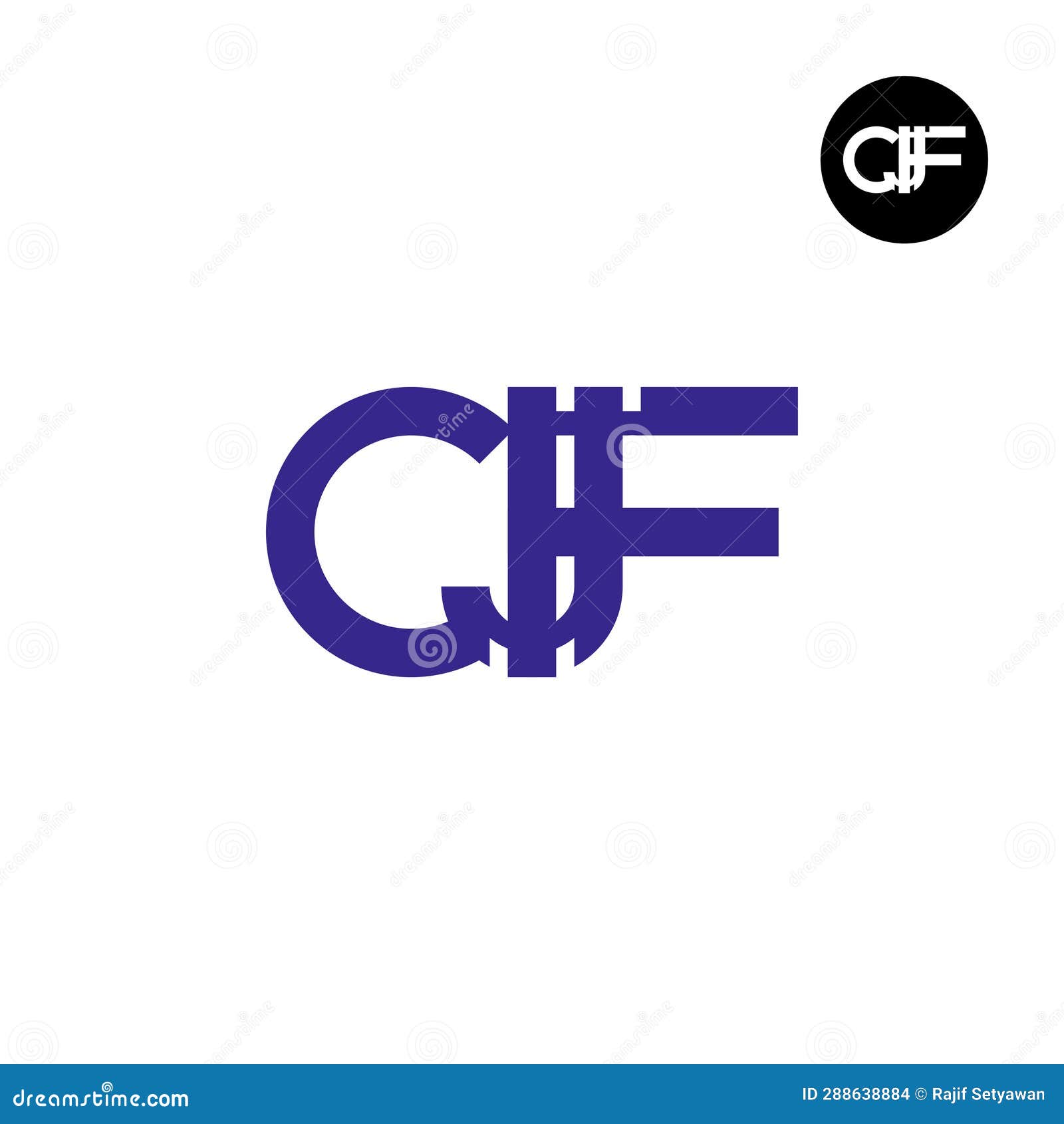 Letter CJF Monogram Logo Design Stock Vector - Illustration of logos ...