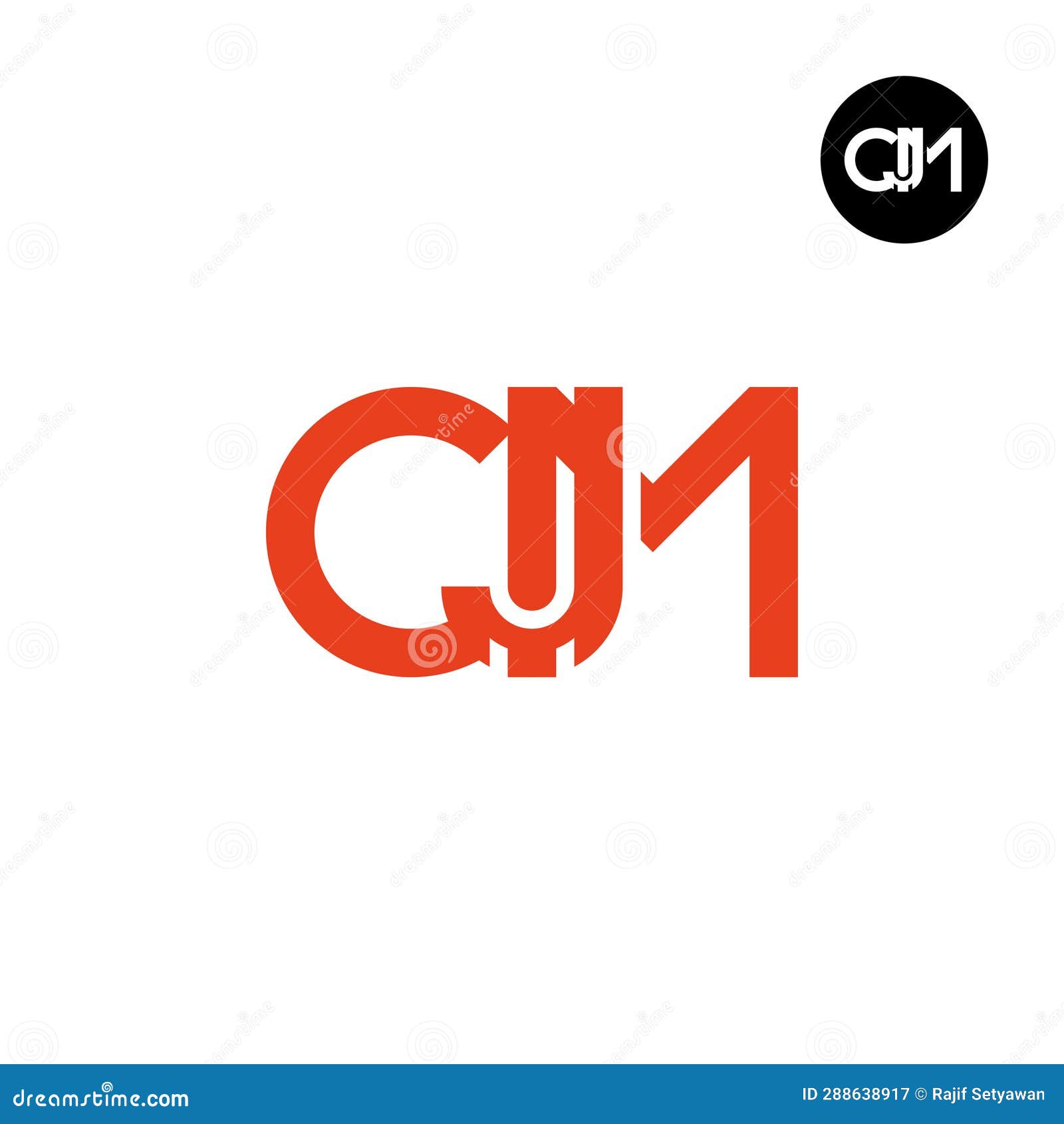 Letter CJM Monogram Logo Design Stock Illustration - Illustration of ...
