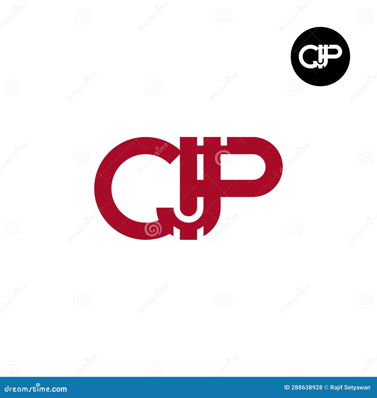 Letter CJP Monogram Logo Design Stock Illustration - Illustration of ...