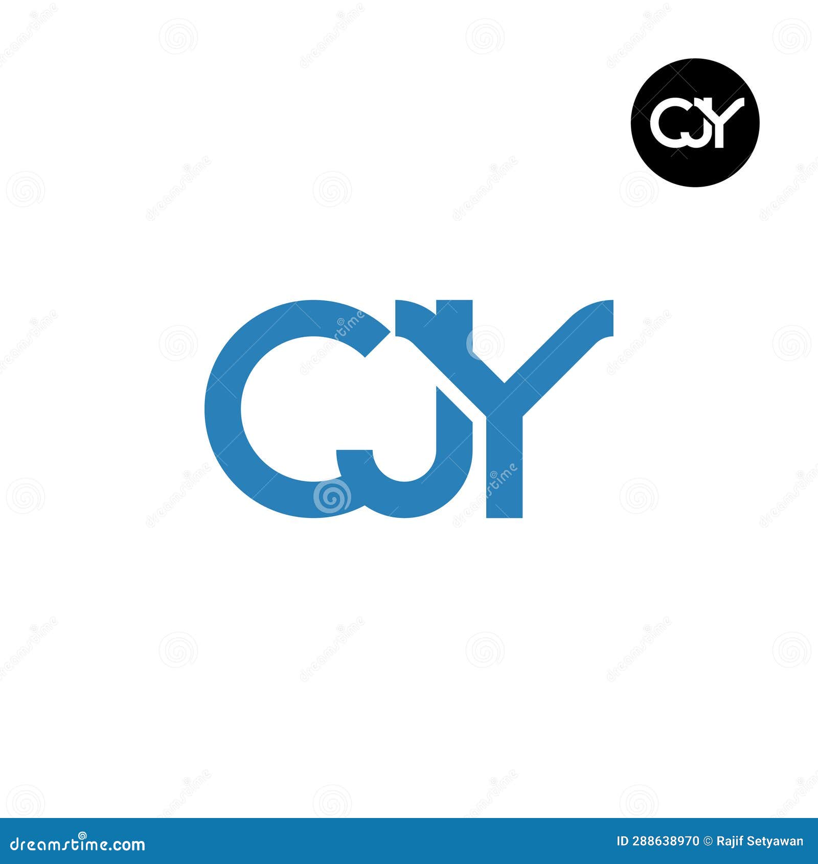 Letter CJY Monogram Logo Design Stock Vector - Illustration of ...
