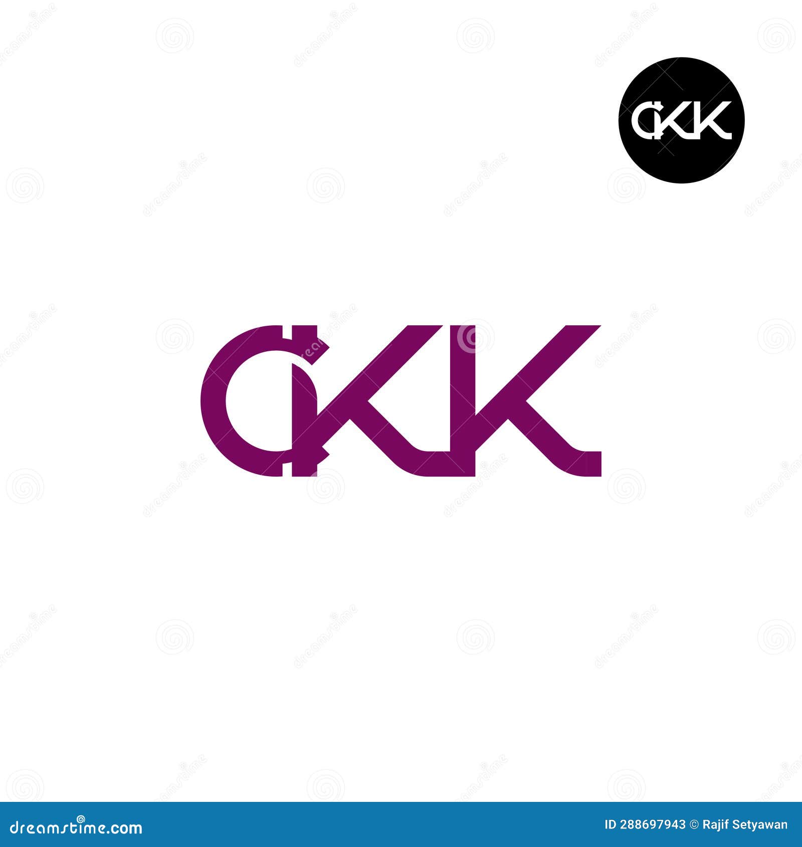 Letter CKK Monogram Logo Design Stock Vector - Illustration of ...