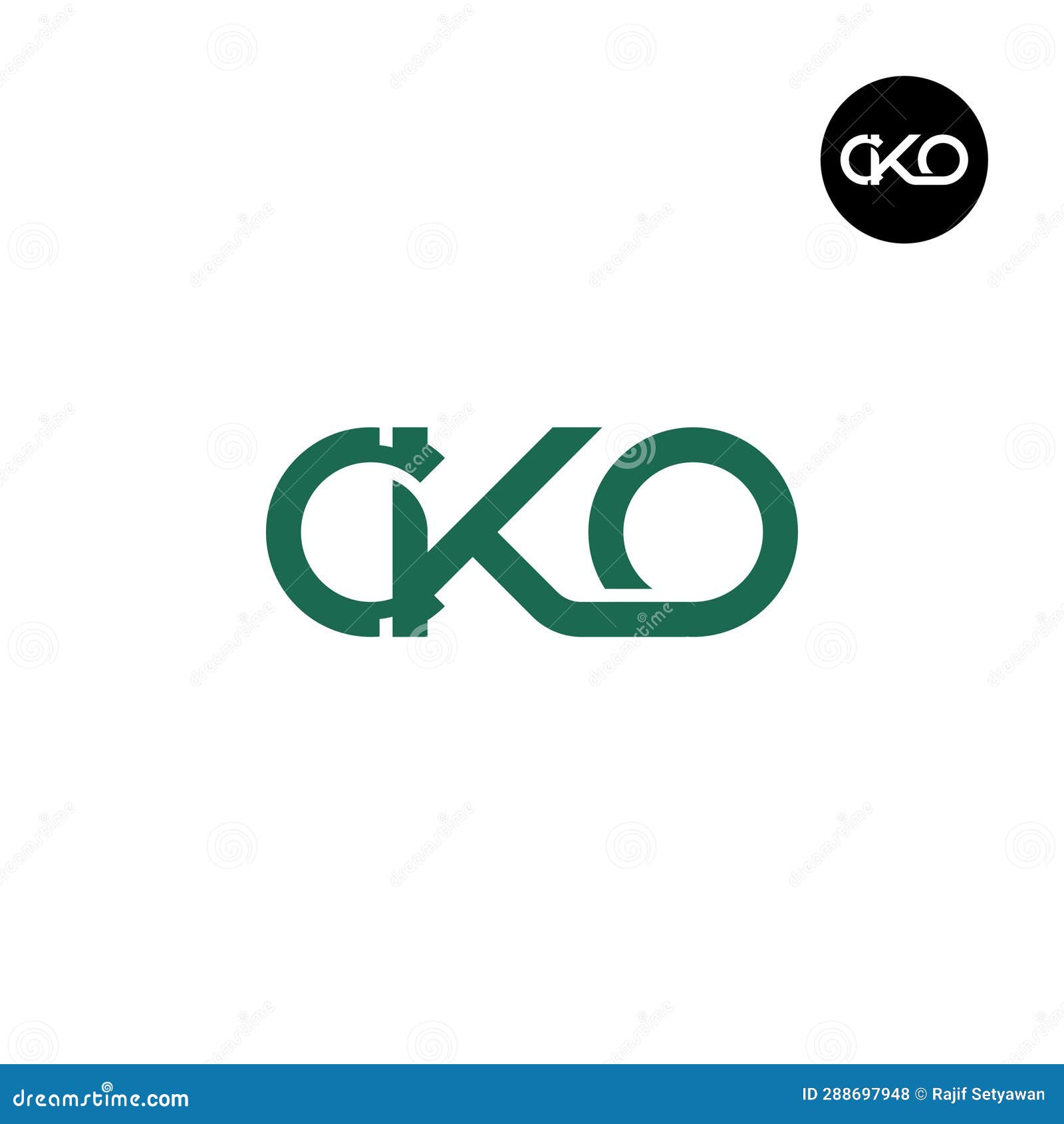 Letter CKO Monogram Logo Design Stock Vector - Illustration of monogram ...