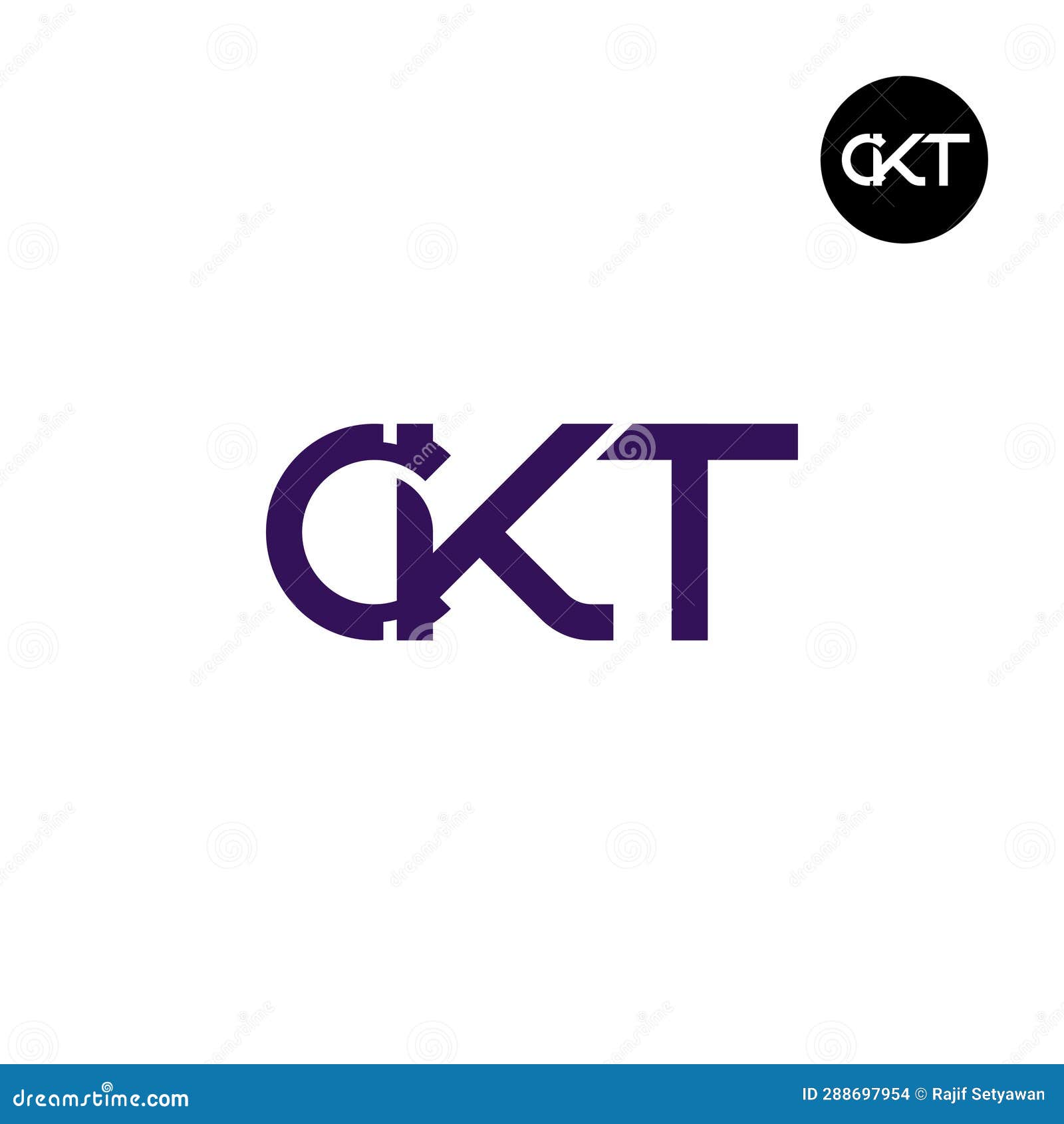Letter CKT Monogram Logo Design Stock Vector - Illustration of modern ...