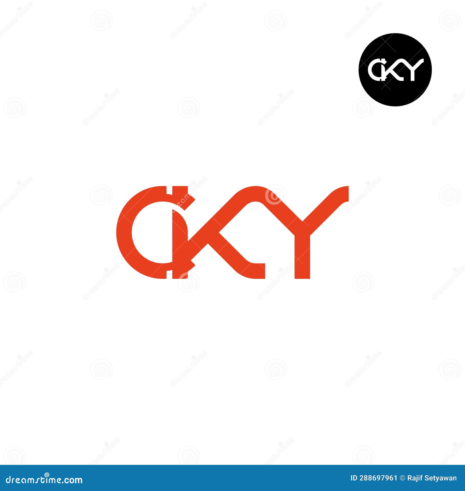 Letter CKY Monogram Logo Design Stock Illustration - Illustration of ...