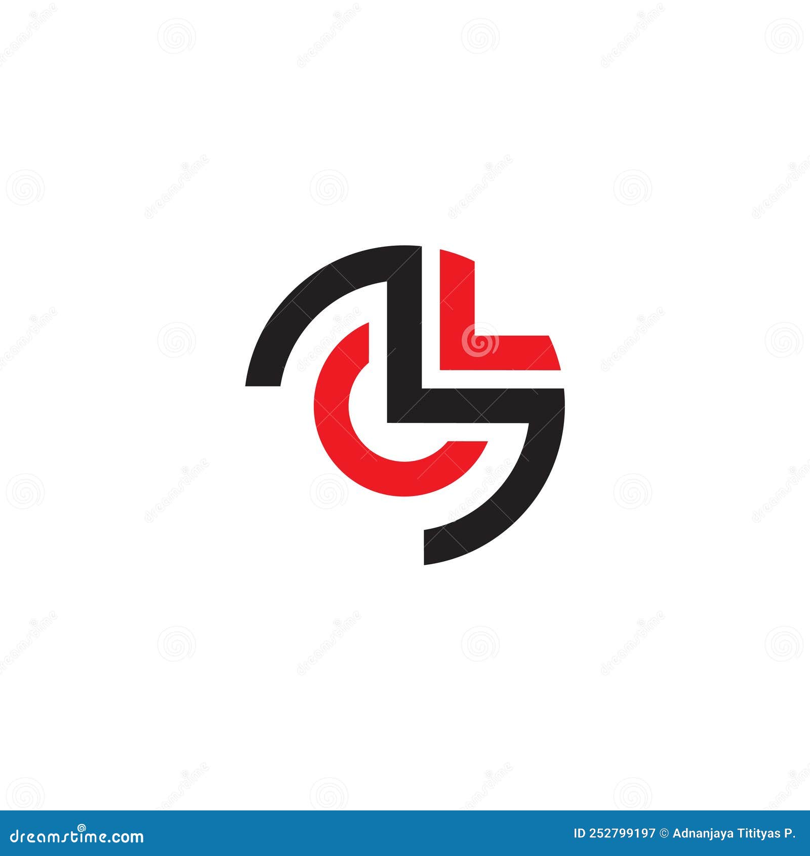 Letter Cl Circle Abstract Geometric Line Logo Vector Stock Vector ...