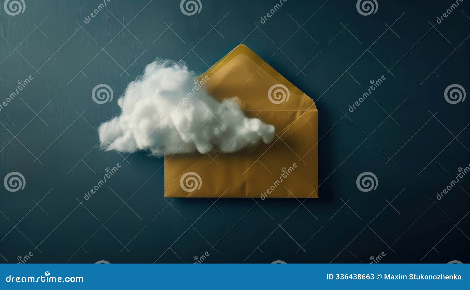 Letter on the Cloud. Concept of Cloud Email Server Stock Illustration ...