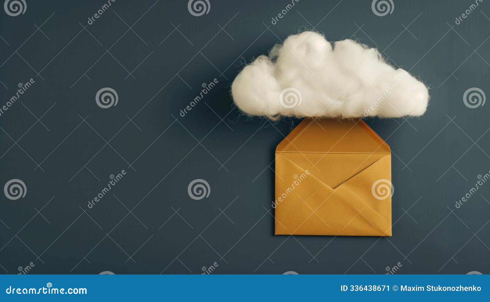 Letter on the Cloud. Concept of Cloud Email Server Stock Illustration ...