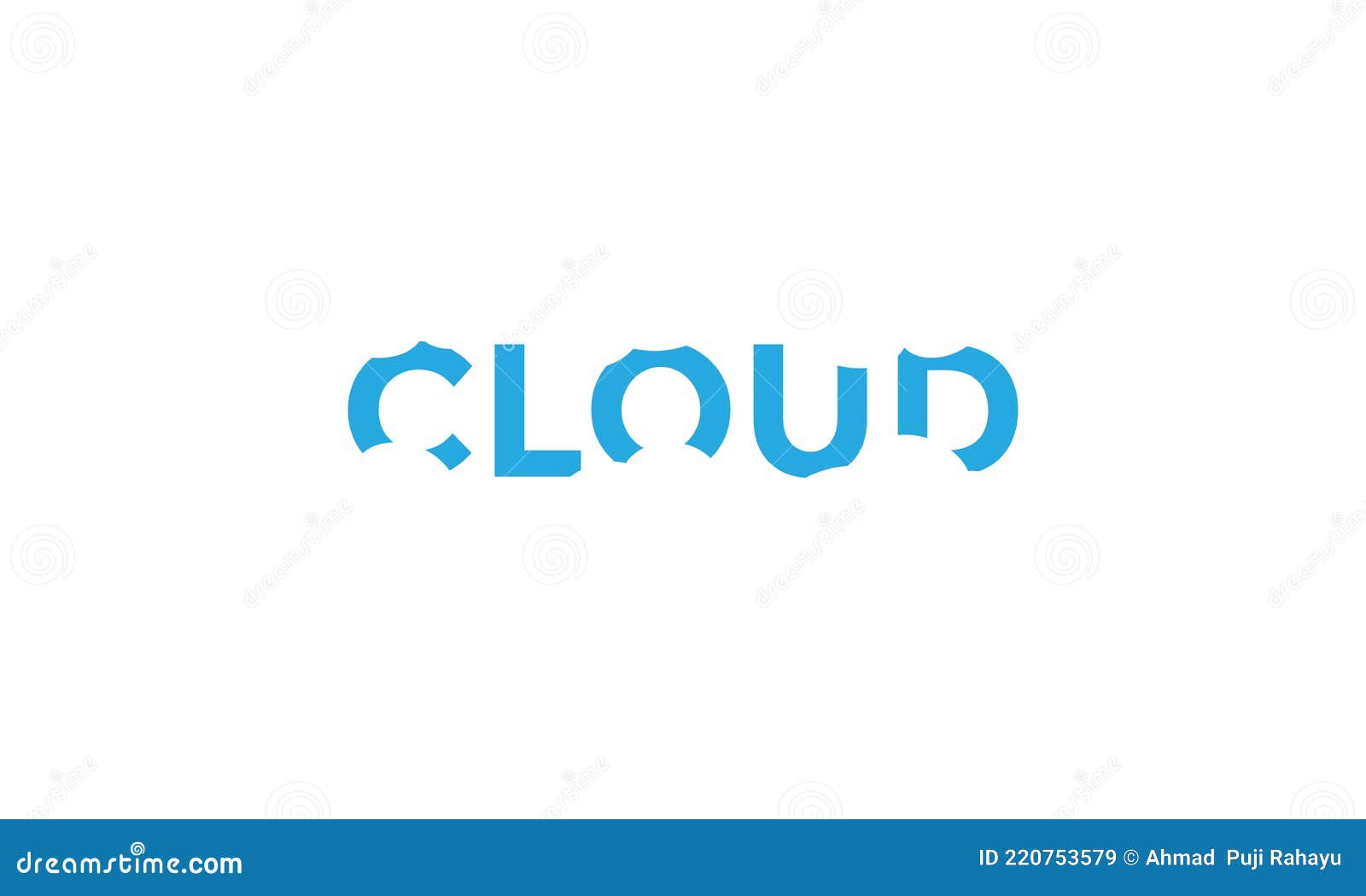 Letter R Cloud Font Symbol. White Alphabet Sign On Blue Sky Vector ...