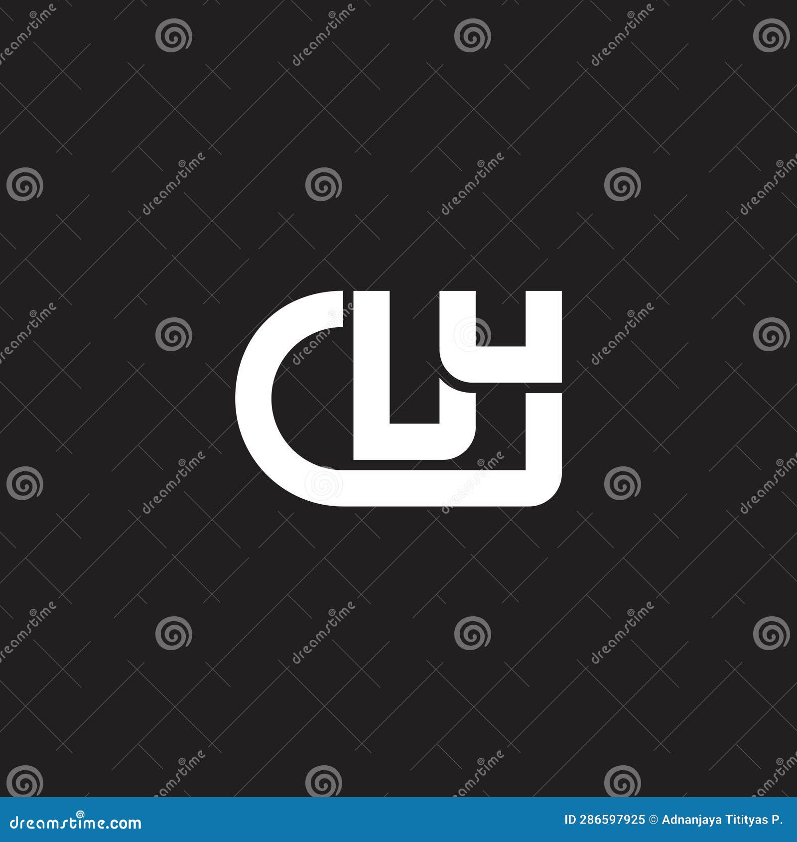 Letter Clu Simple Line Logo Vector Stock Vector - Illustration of ...