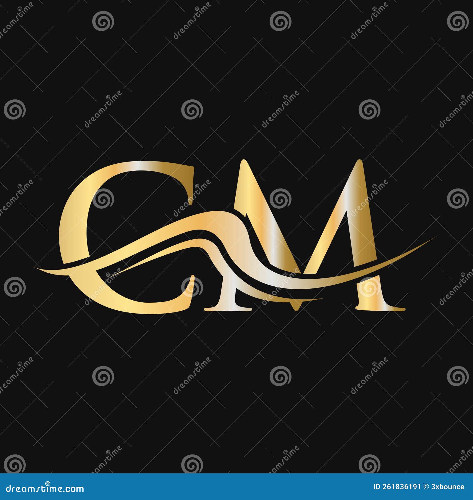 Letter CM Logo Design. Initial CM Logotype Template for Business and ...