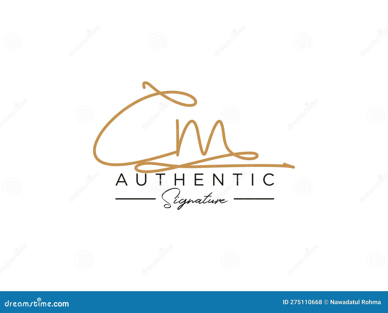 Letter CM Signature Logo Template Vector Stock Vector - Illustration of ...