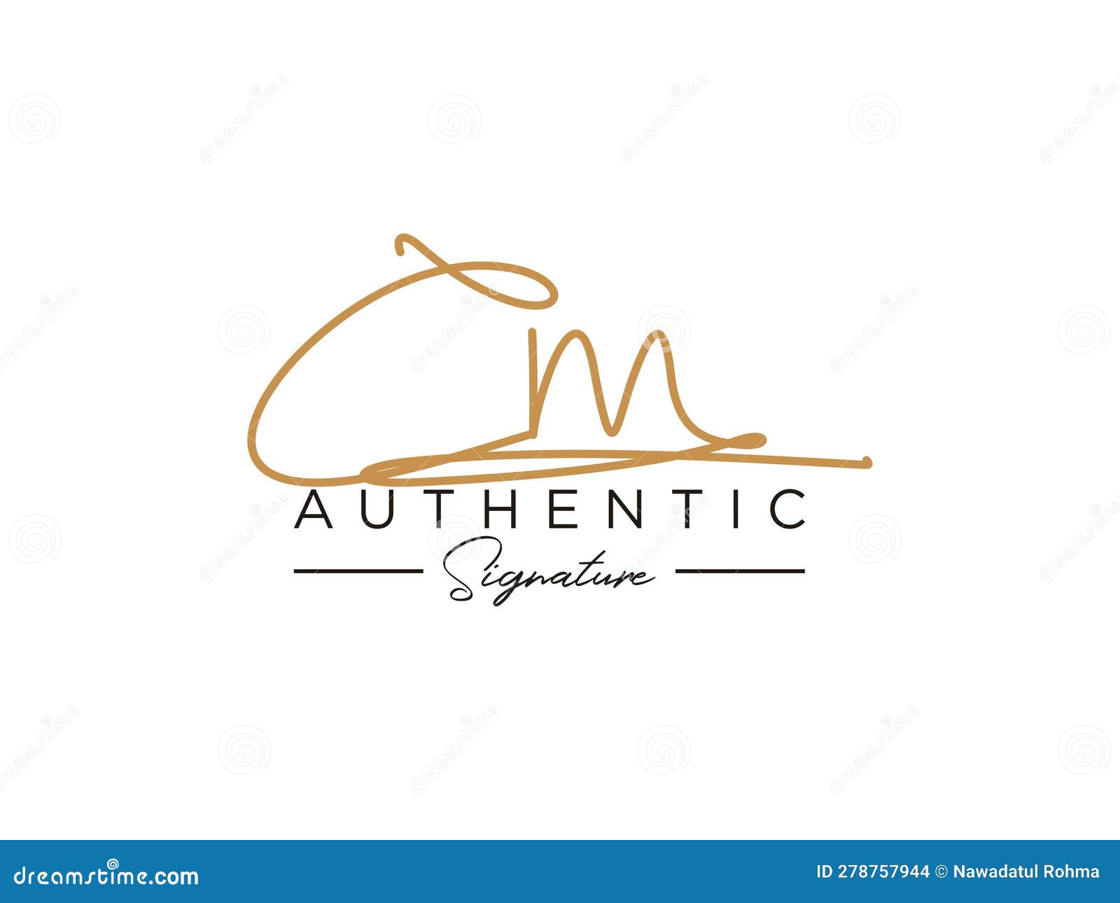 Letter CM Signature Logo Template Vector Stock Vector - Illustration of ...