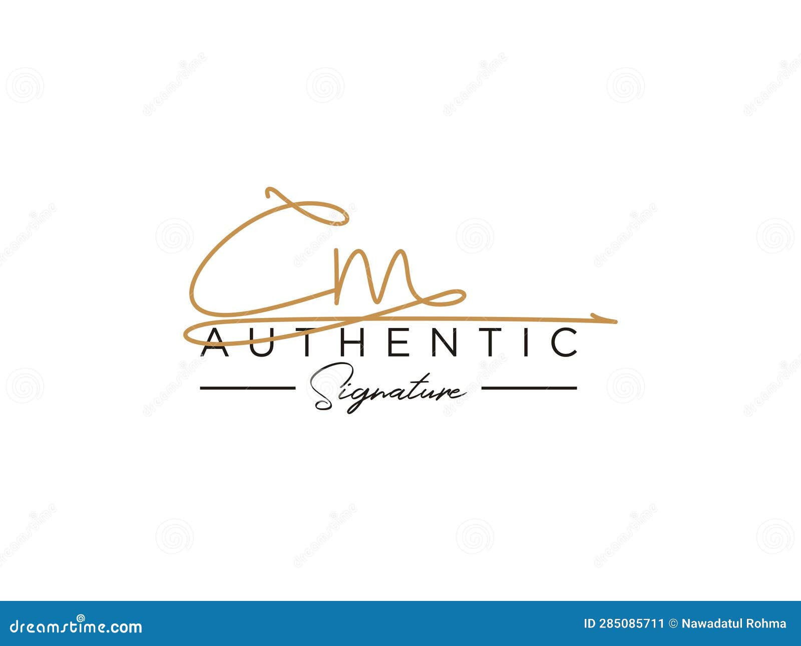 Letter CM Signature Logo Template Vector Stock Vector - Illustration of ...