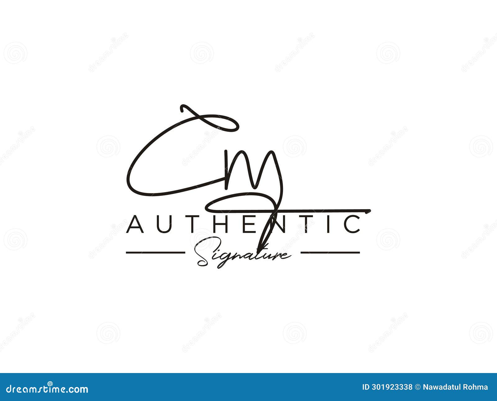 Letter CM Signature Logo Template Vector Stock Vector - Illustration of ...