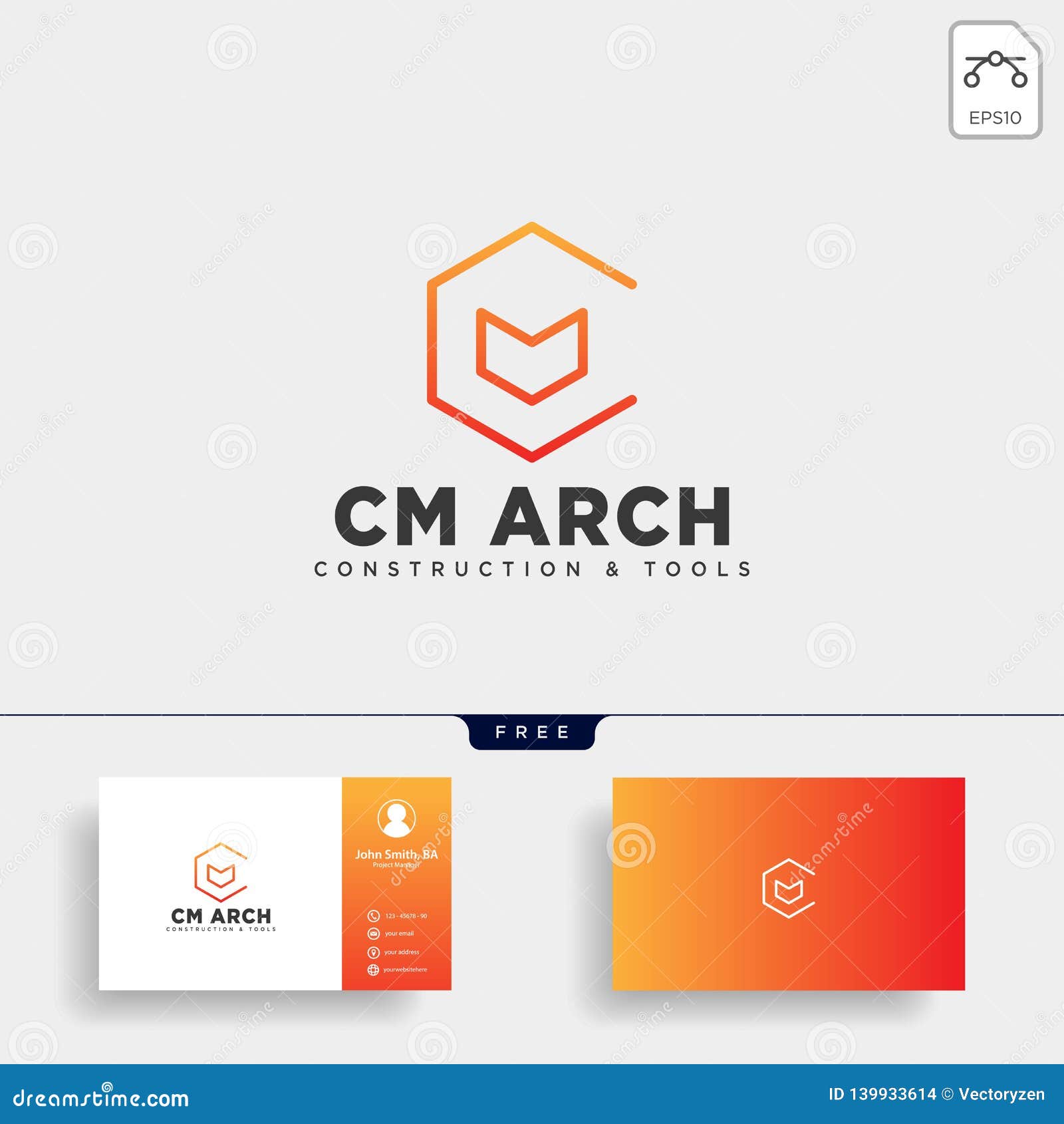 Letter CM Simple Line Business Logo Template Vector Illustration Stock ...