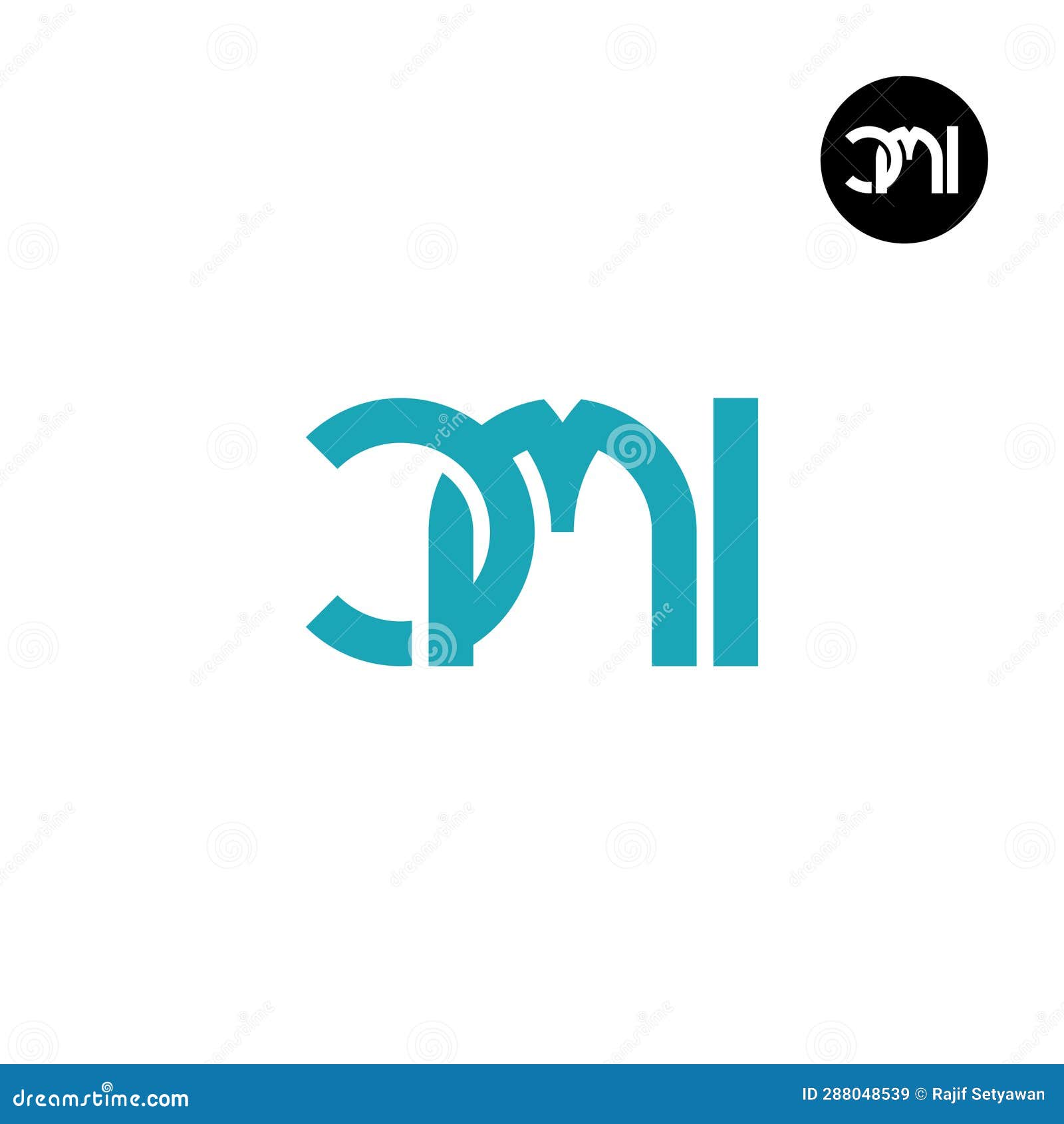 Letter CMI Monogram Logo Design Stock Illustration - Illustration of ...