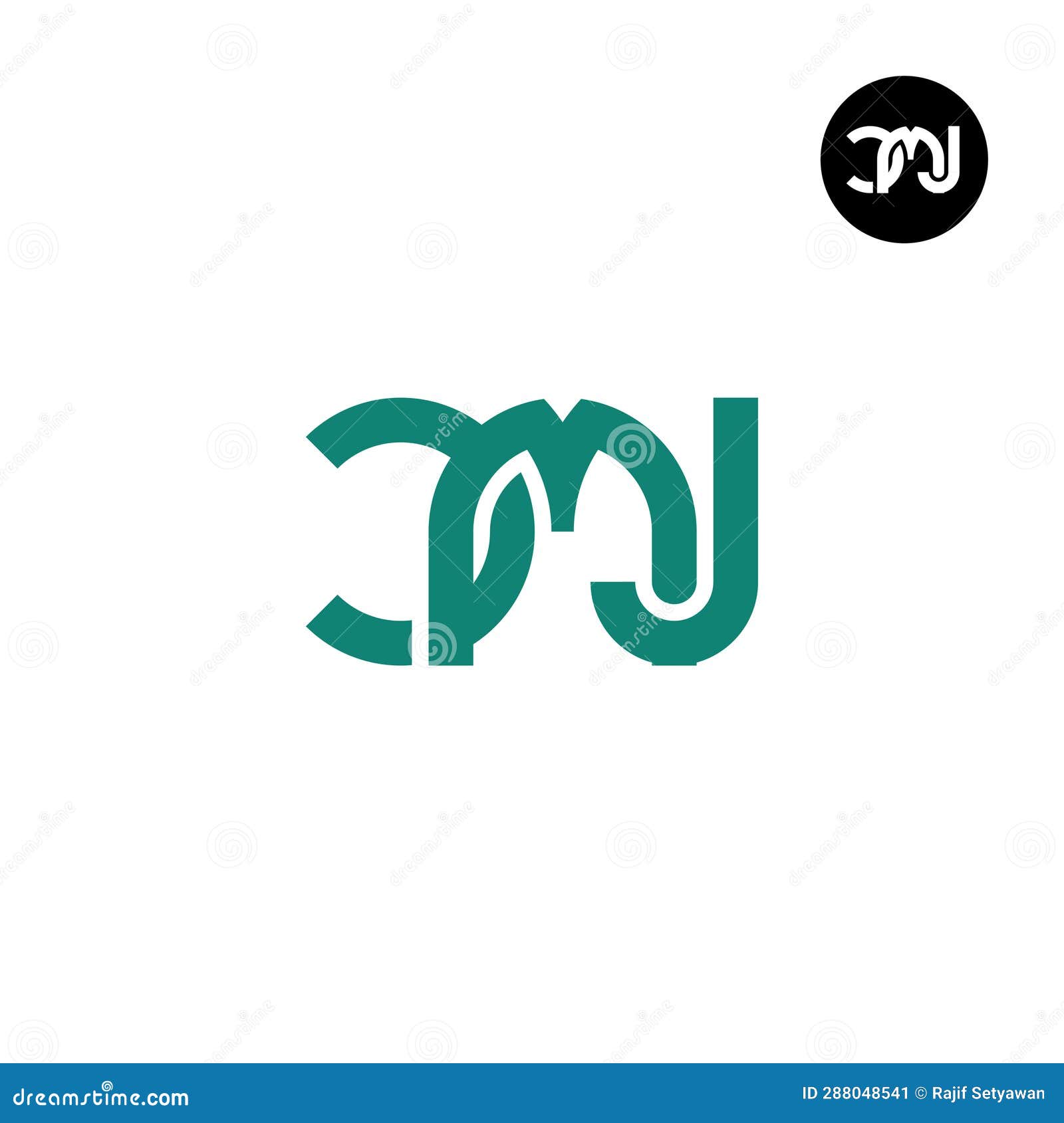 Letter CMJ Monogram Logo Design Stock Vector - Illustration of business ...