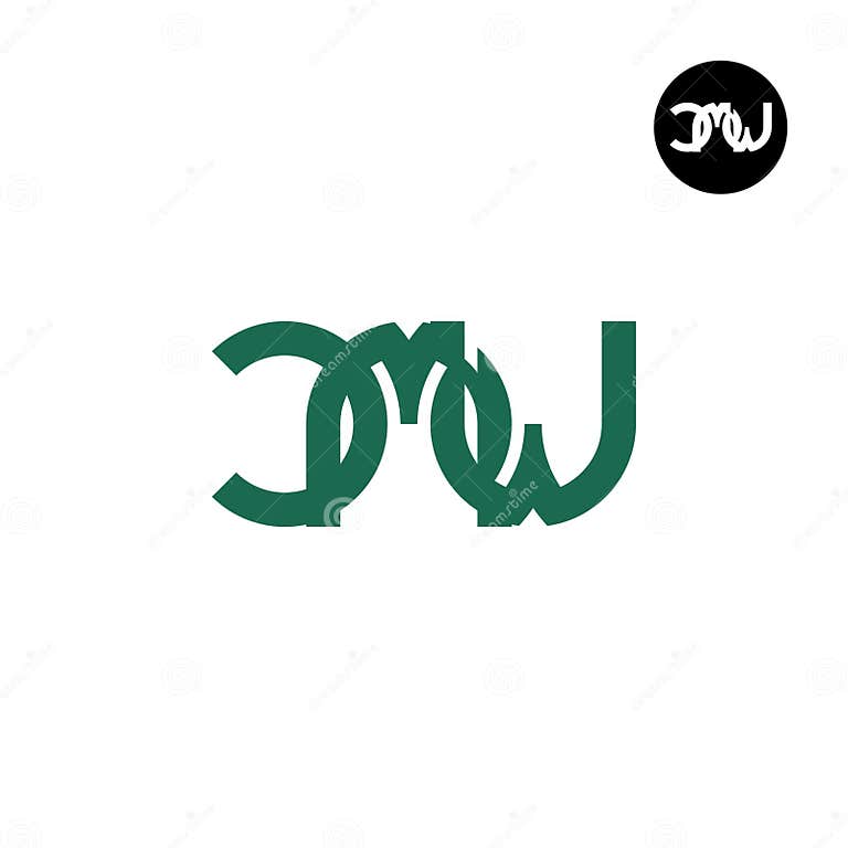 Letter CMW Monogram Logo Design Stock Illustration - Illustration of ...