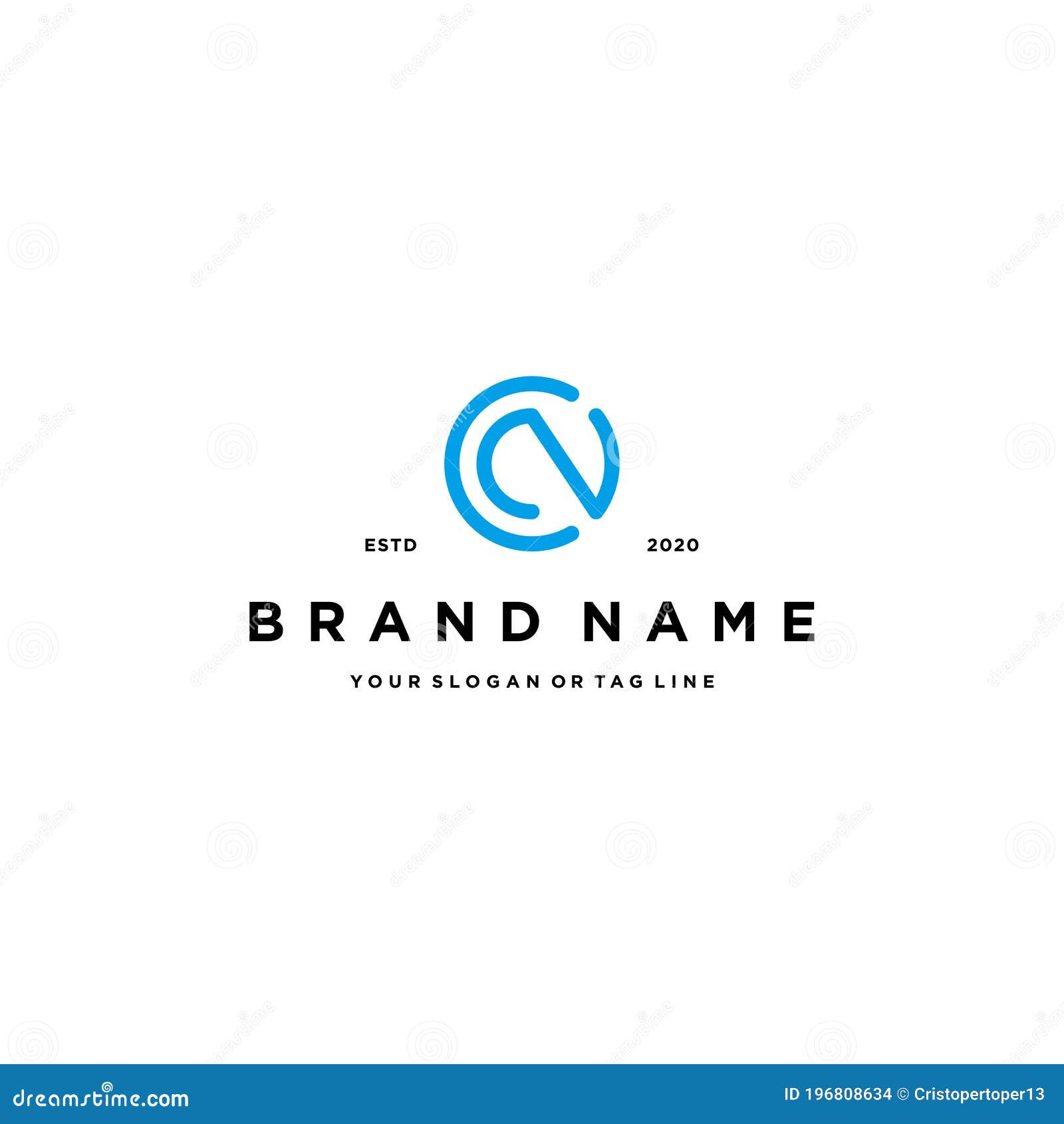 Letter CN Logo Design Vector Stock Vector - Illustration of background ...
