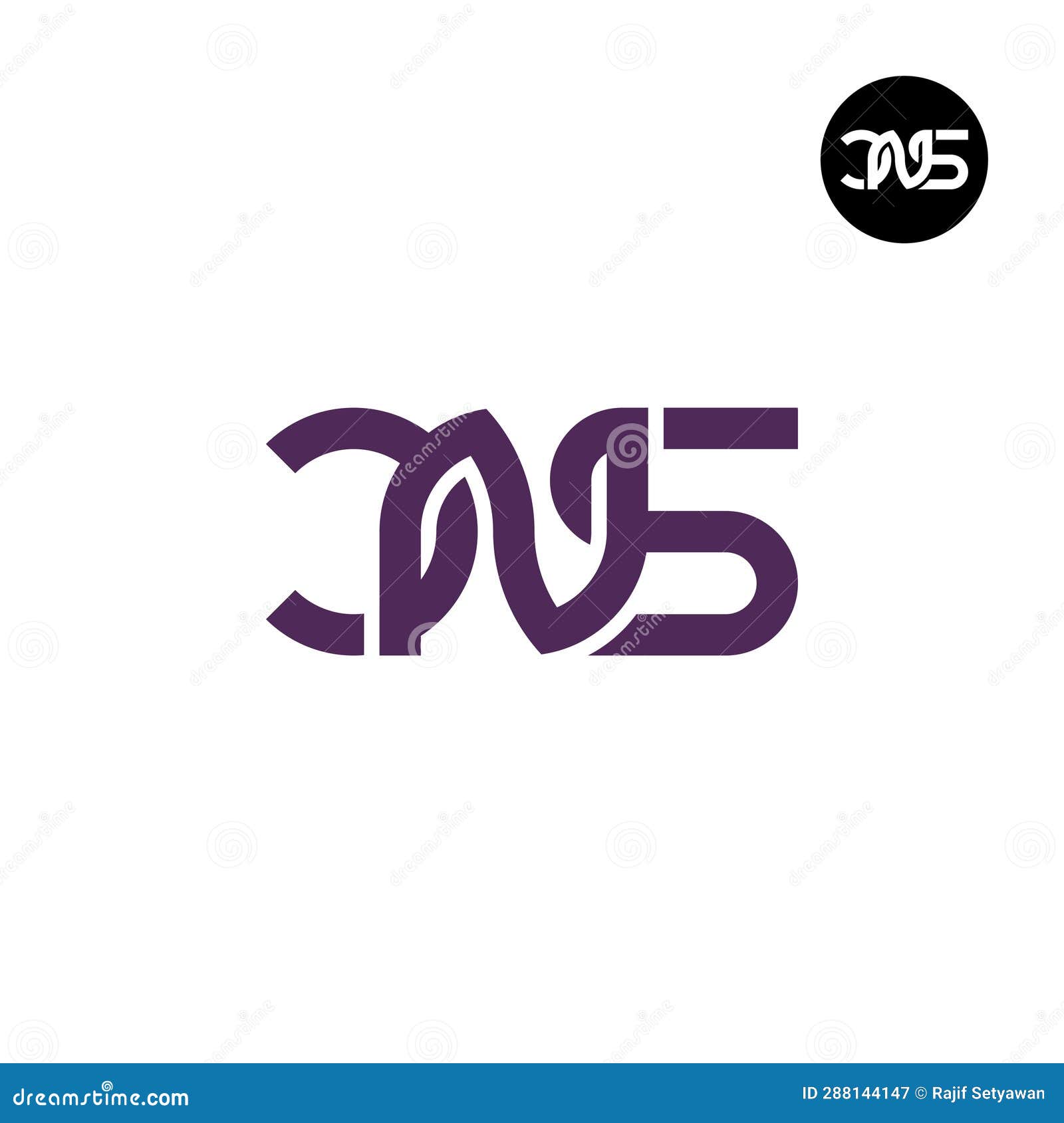Letter CNS Monogram Logo Design Stock Vector - Illustration of ...