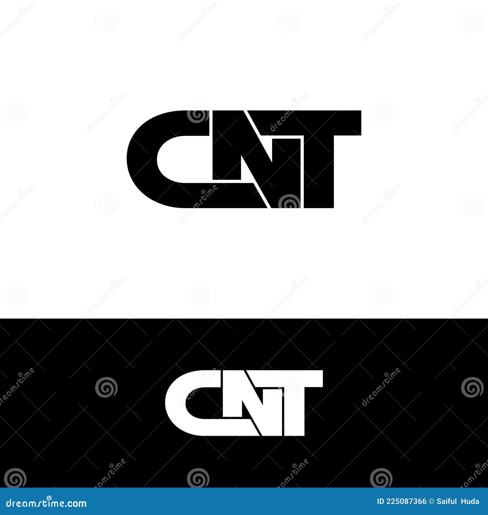 Letter CNT Simple Monogram Logo Icon Design. Stock Vector ...