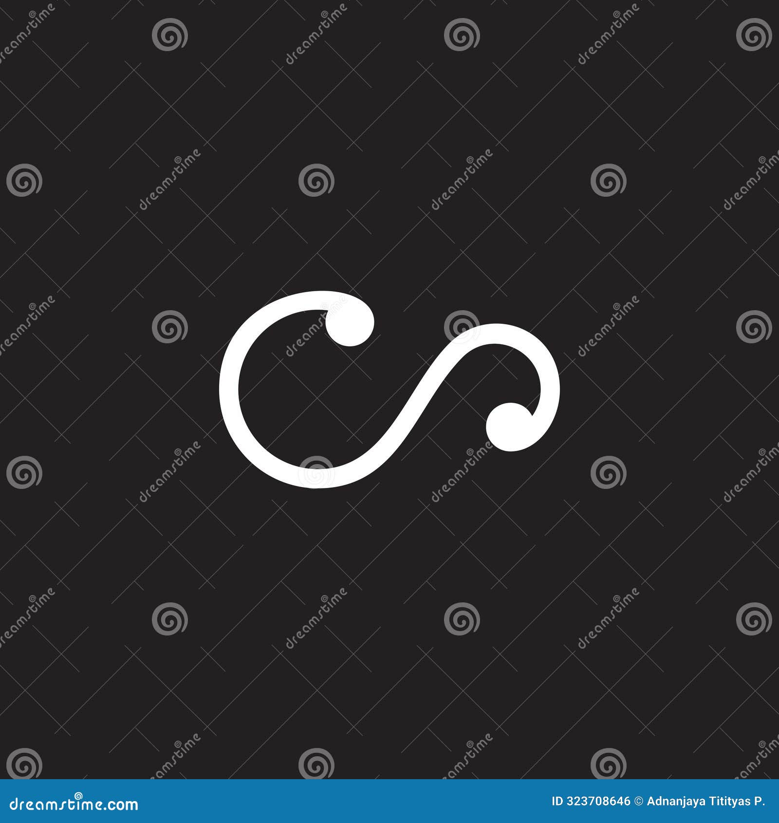 Letter P Loop Cute Logo Vector | CartoonDealer.com #166761928