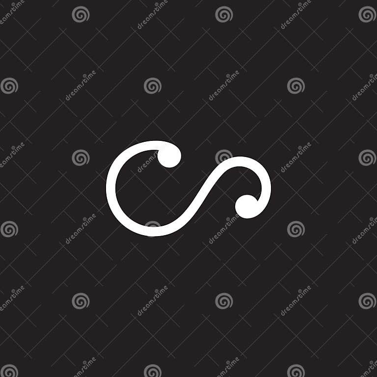 Letter Co Loop Curves Simple Logo Vector Stock Vector - Illustration of ...