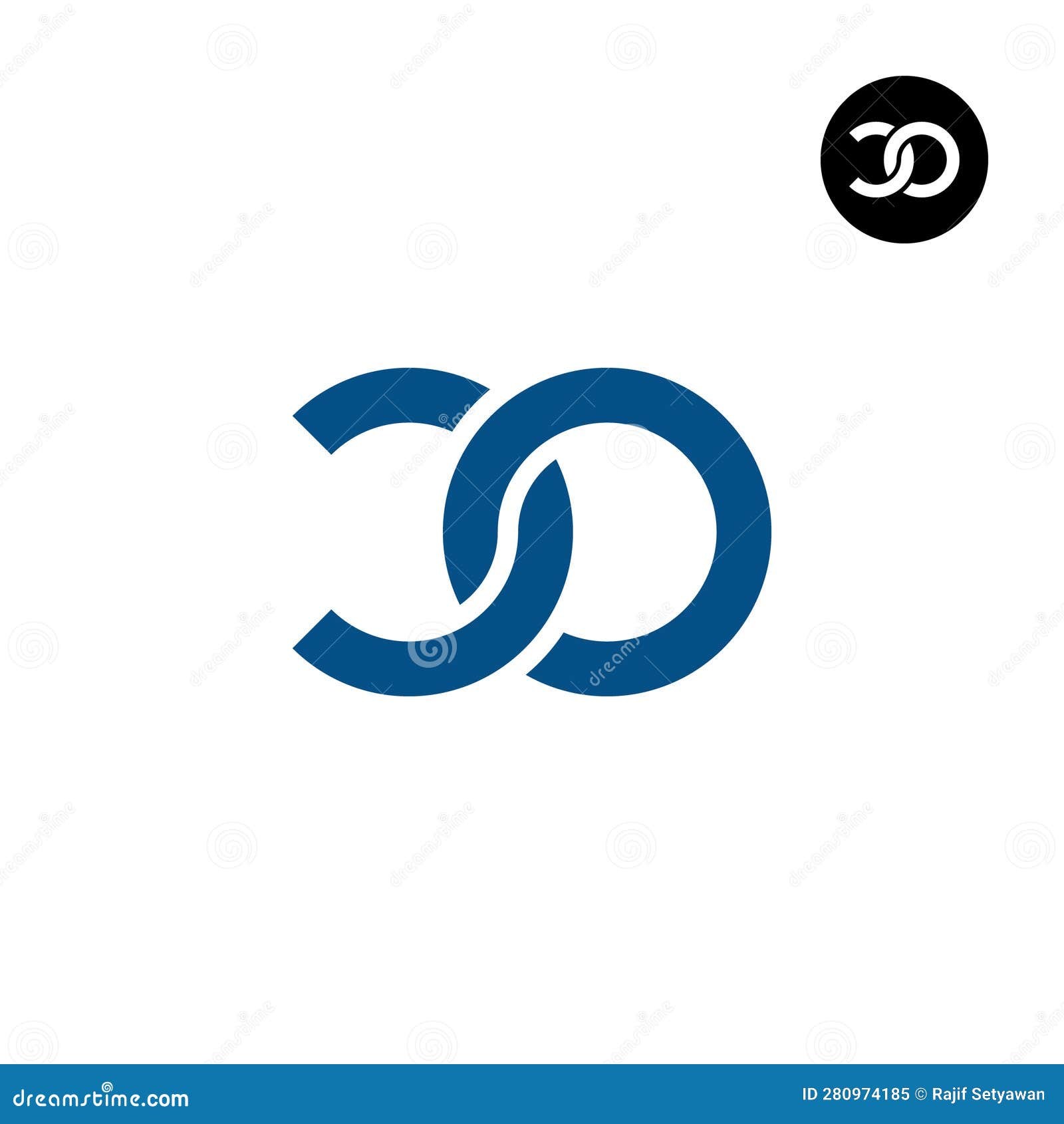 Letter CO Monogram Logo Design Stock Vector - Illustration of names ...