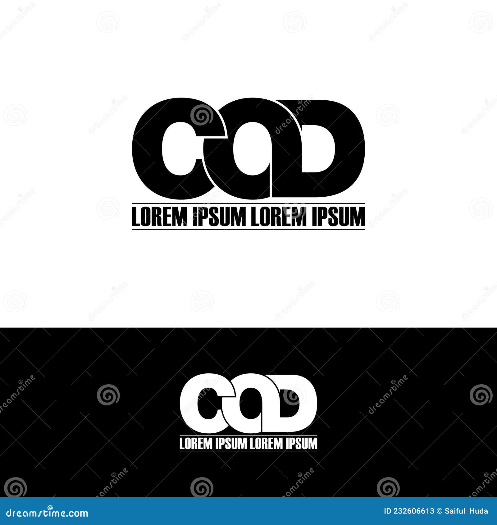 Letter COD Simple Monogram Logo Icon Design. Stock Vector ...