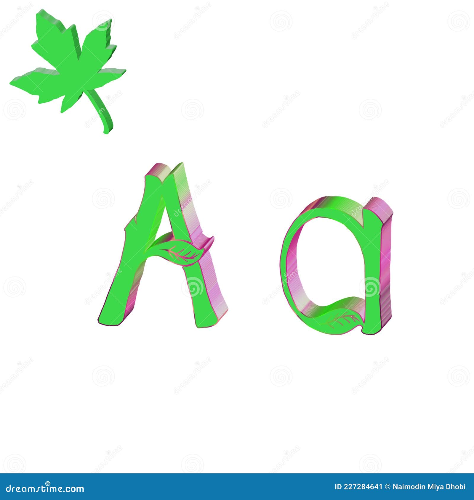 Letter a Colorful 3D Abstract Background White Stock Illustration ...
