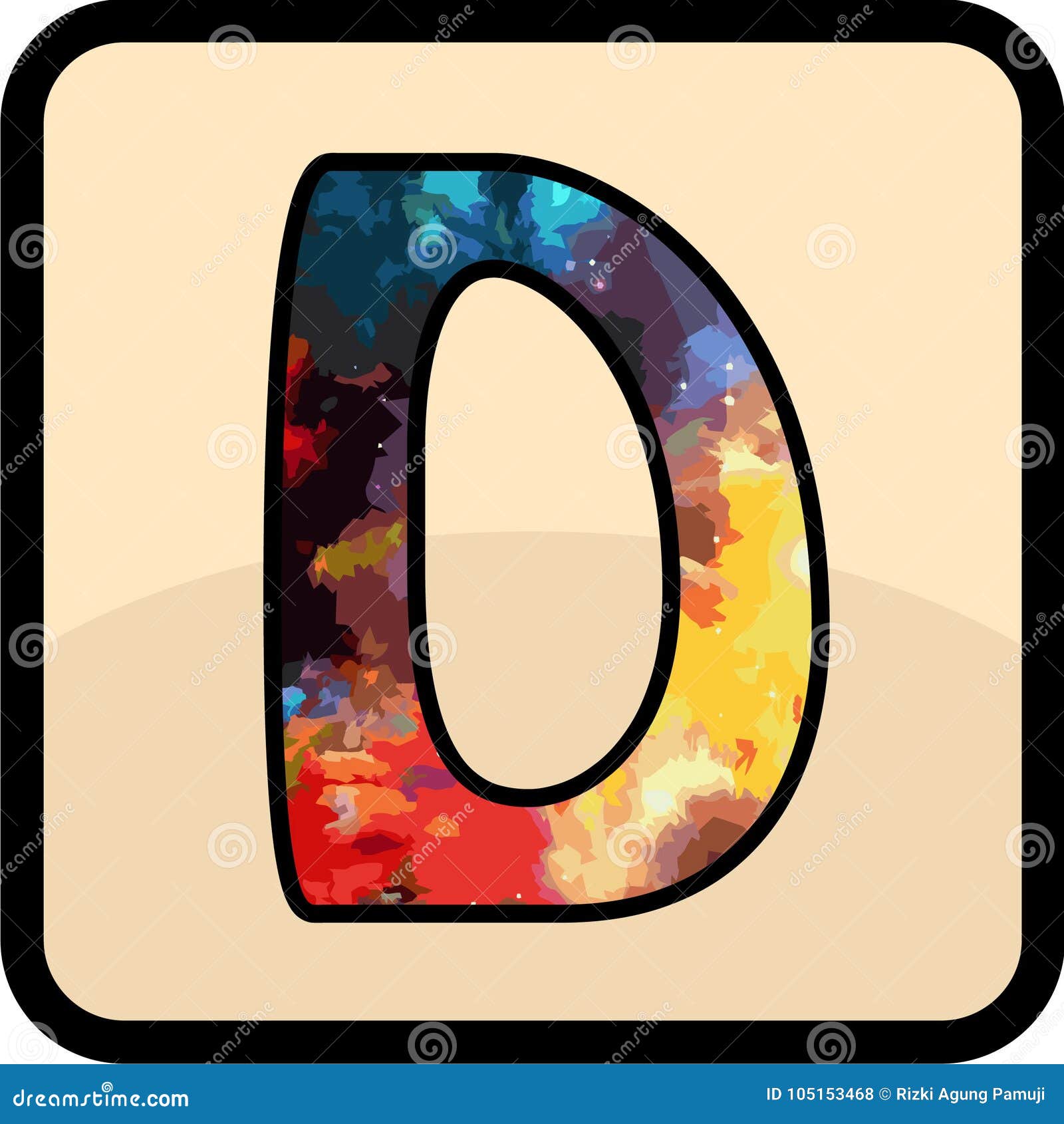 The Letter Colour Design Art Stock Vector - Illustration of vector ...