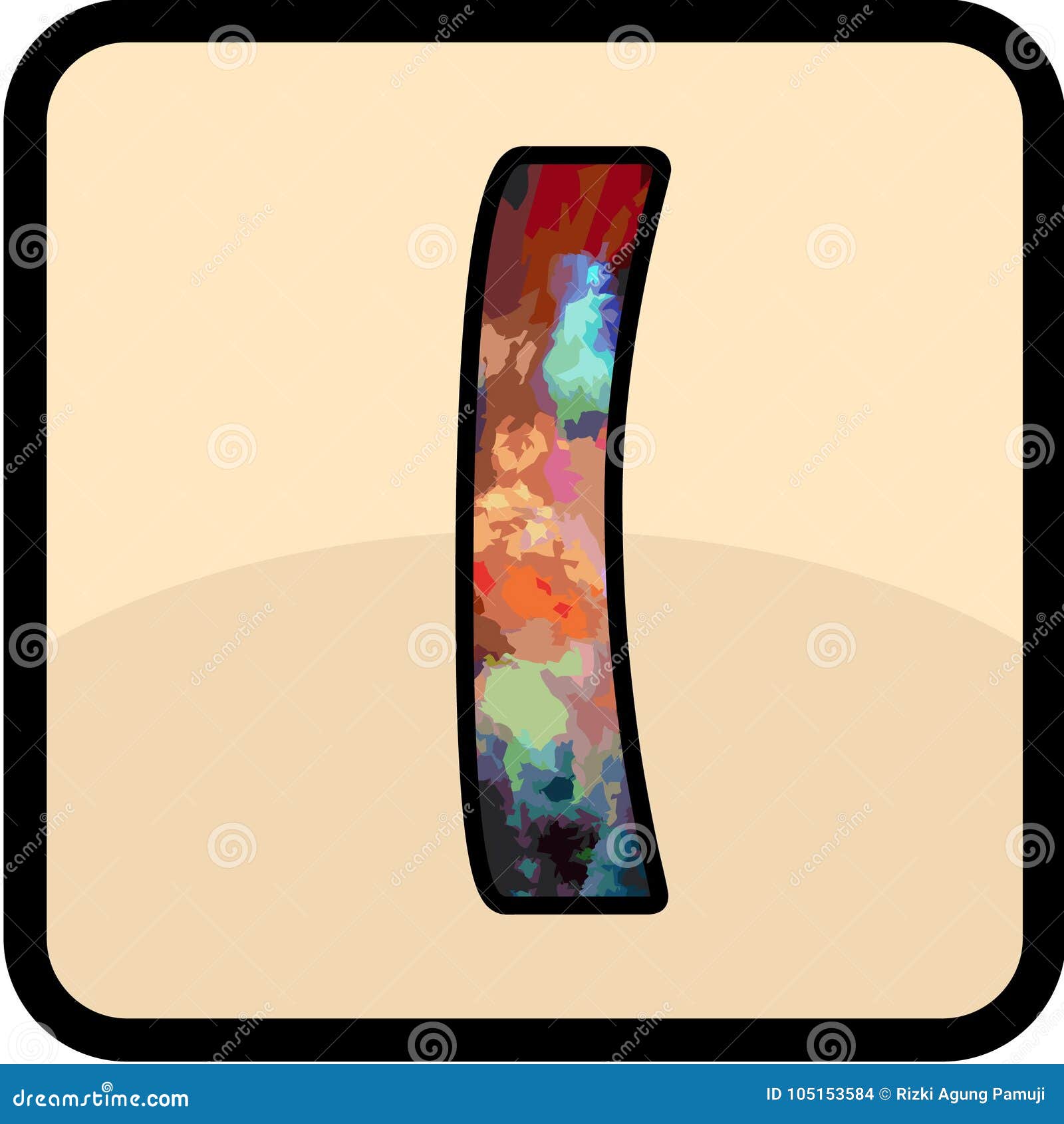 The Letter Colour Design Art Stock Vector - Illustration of creative ...