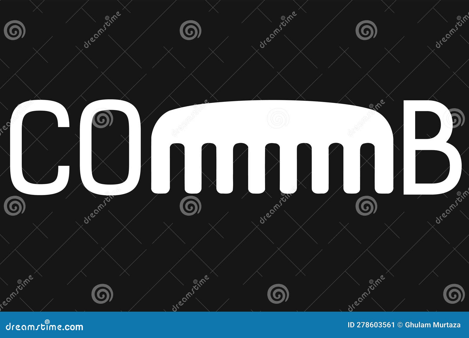 Letter Comb Wordmark Logo with Icon Idea Stock Vector - Illustration of ...