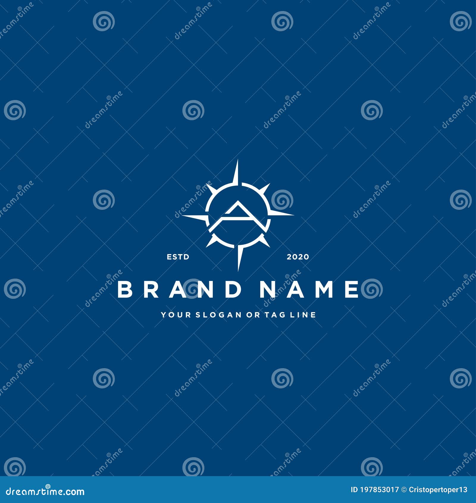 Letter a Compass Logo Design Vector Stock Vector - Illustration of ...