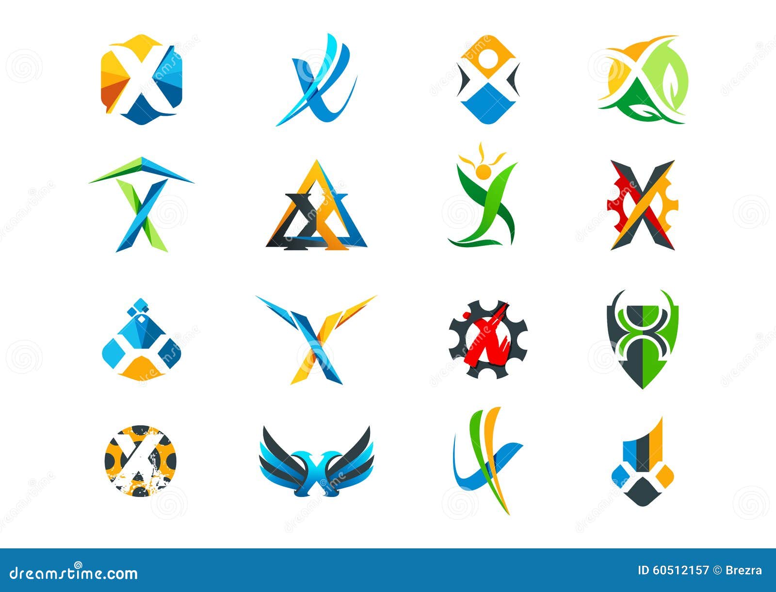 Letter X Concept Logo Design Stock Vector - Illustration of arrow ...