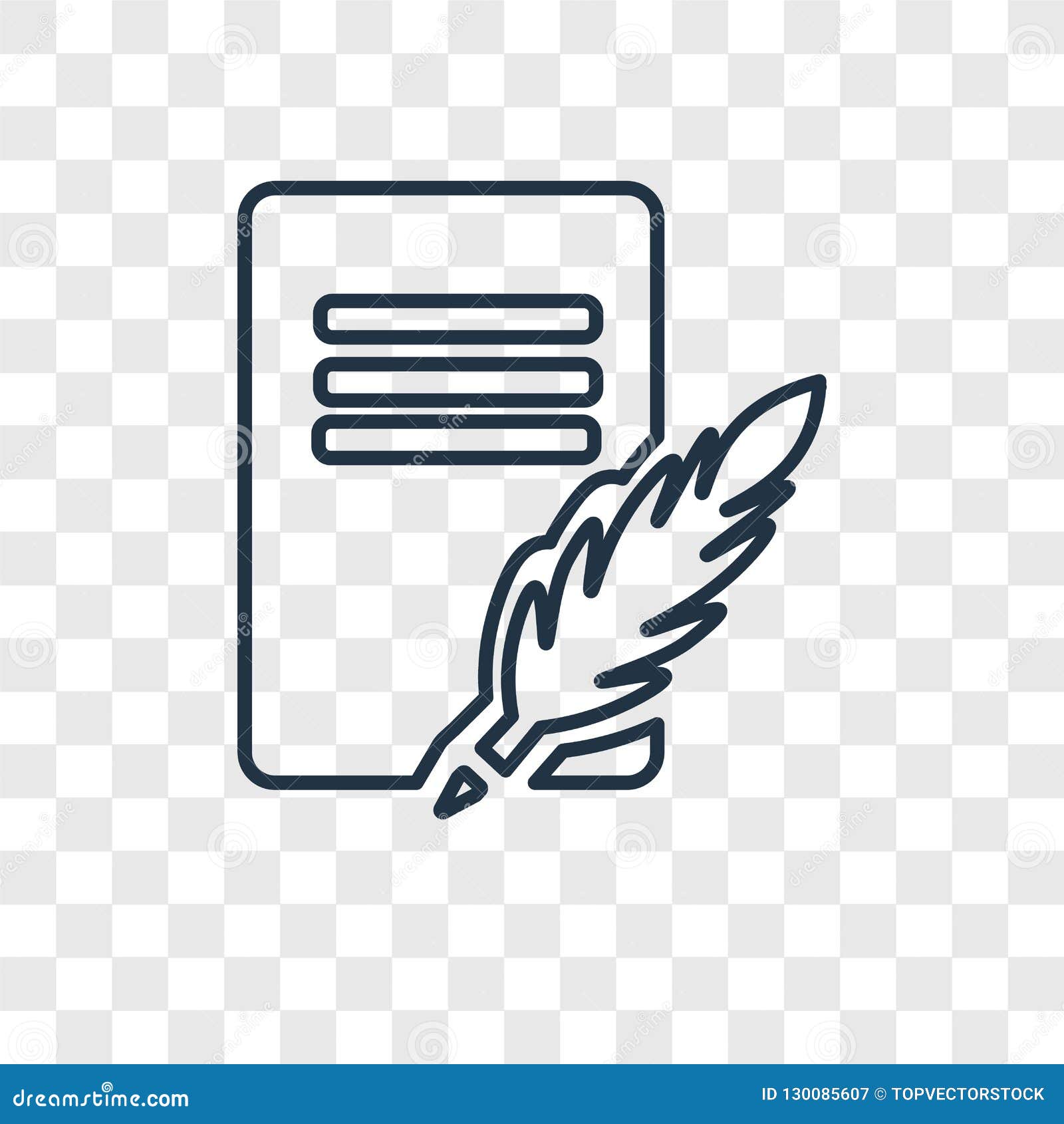 Letter Concept Vector Linear Icon Isolated on Transparent Background ...