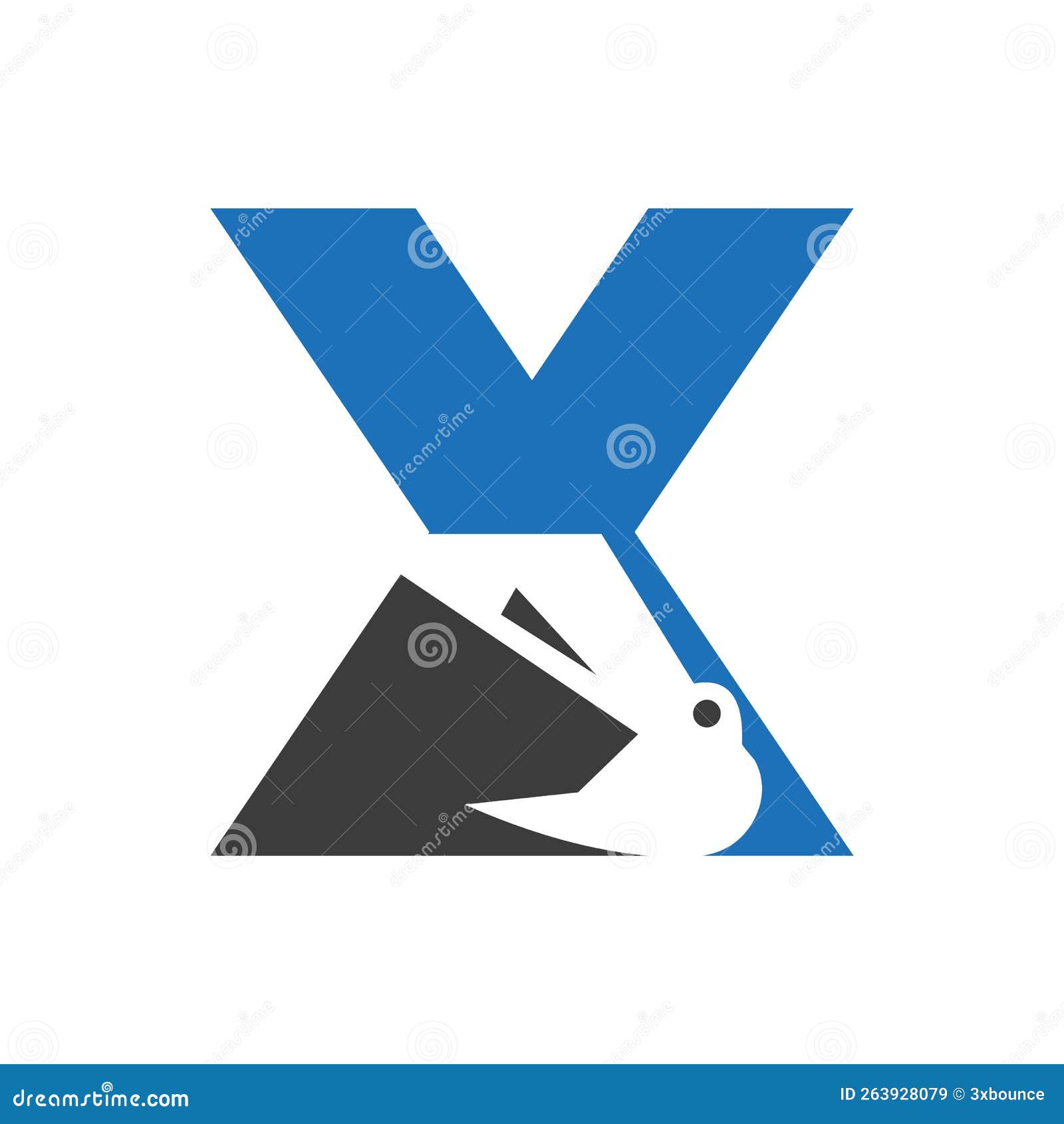 Letter X Construction Logo Combined with Construction Crane Symbol ...