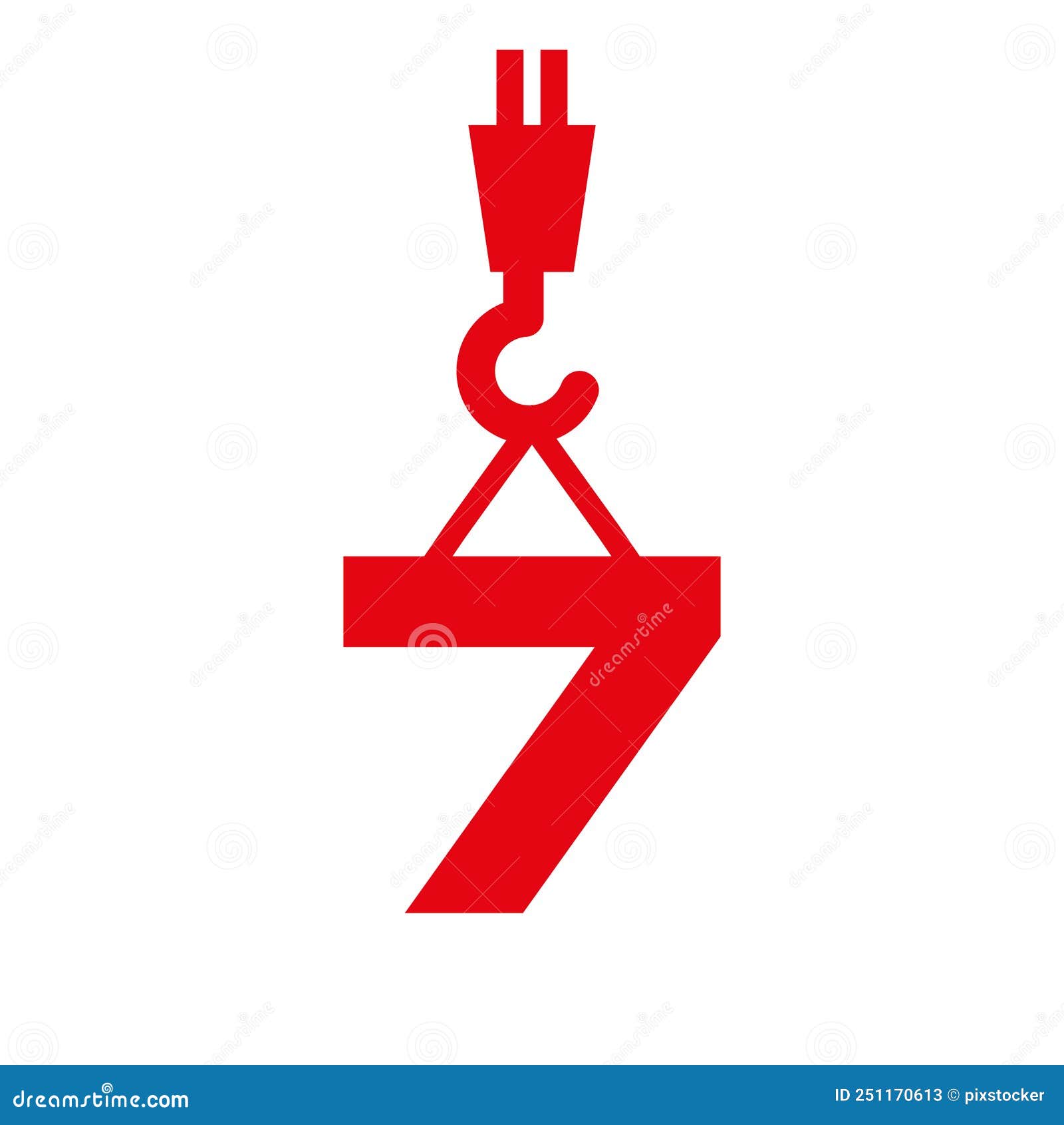 Letter 7 Construction Logo Template. Construction Logo Crane Concept ...