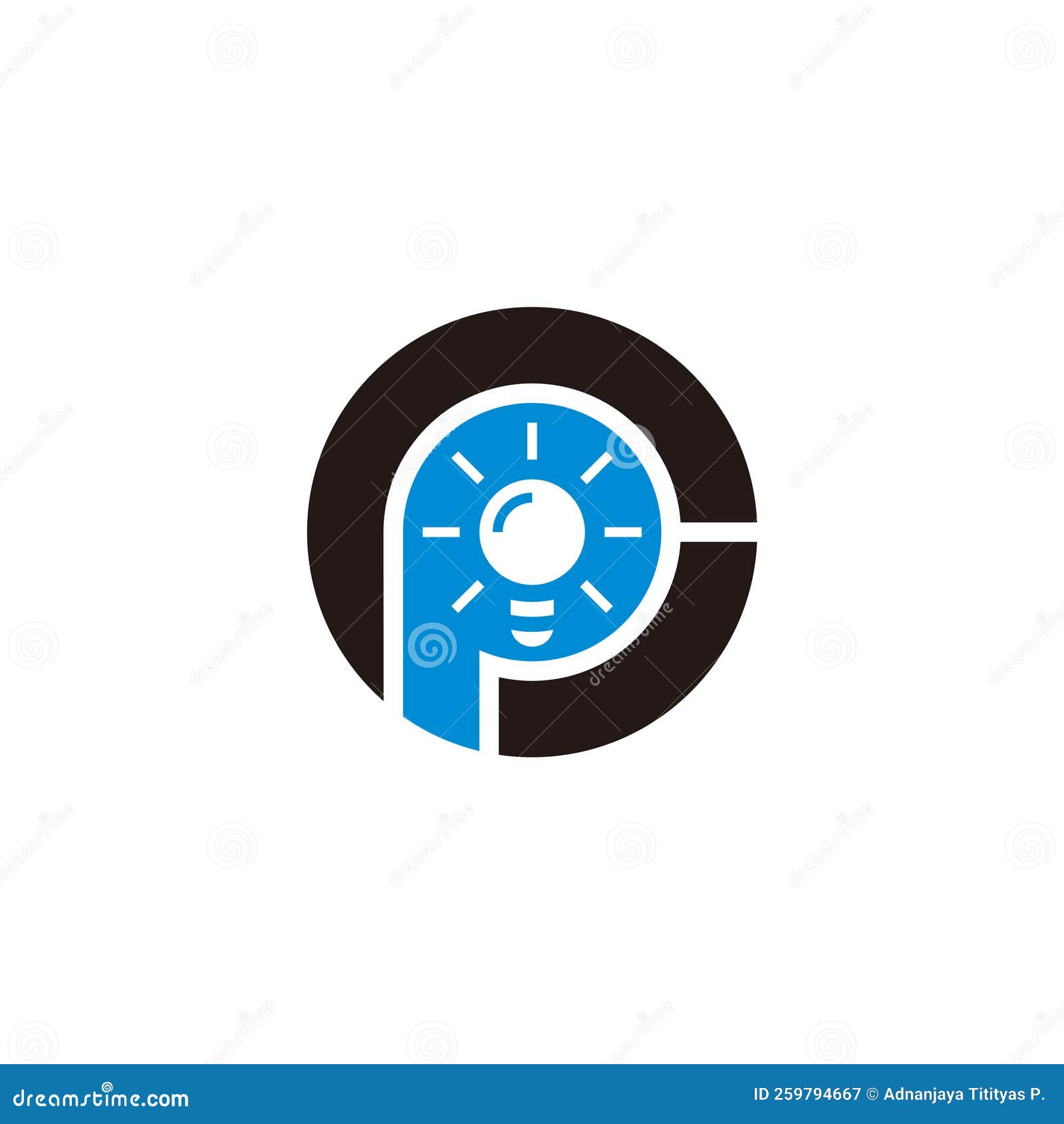 Letter Cp Light Bulb Idea Logo Vector Stock Vector - Illustration of concept, element: 259794667