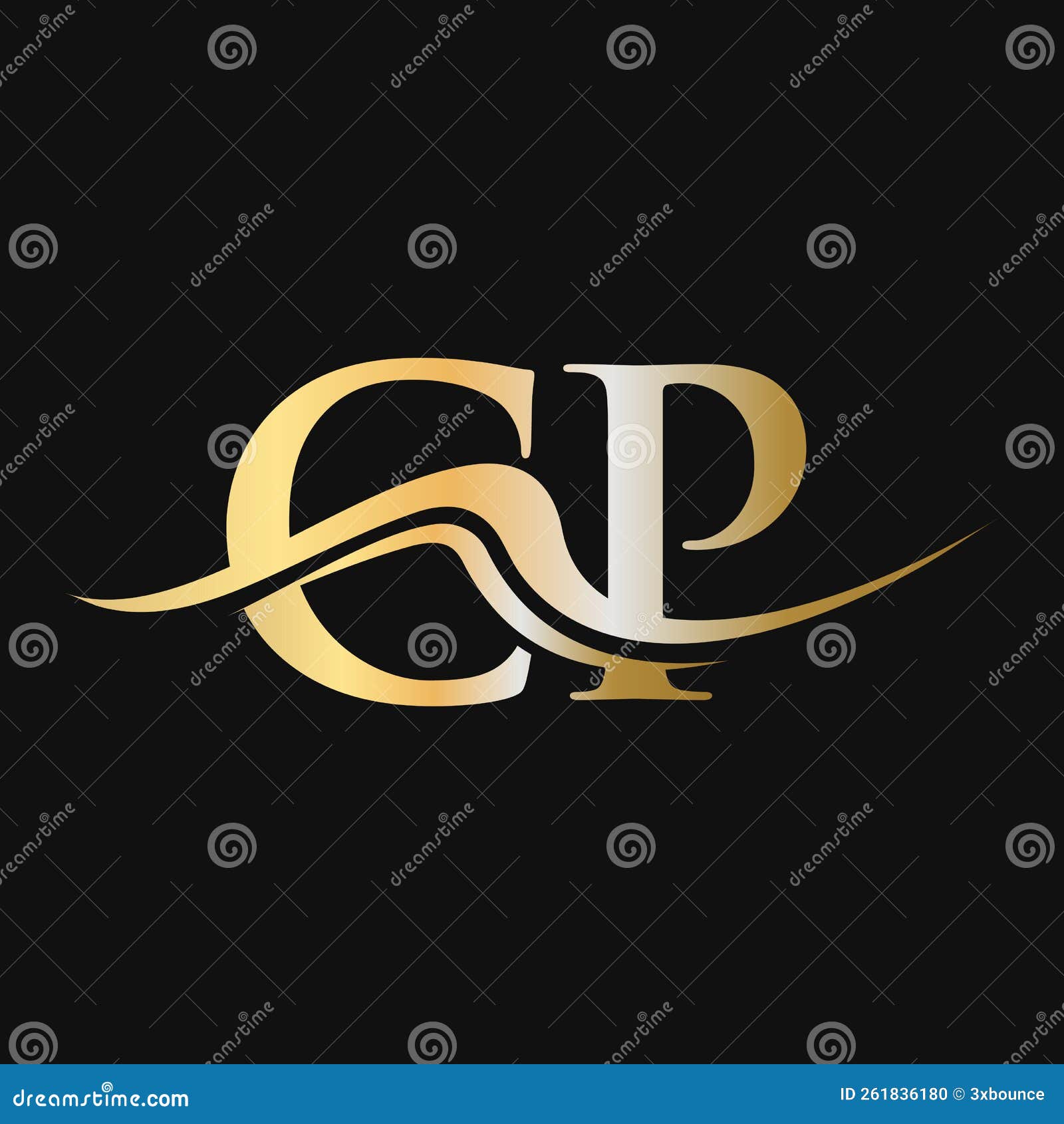 Letter CP Logo Design. Initial CP Logotype Template for Business and ...