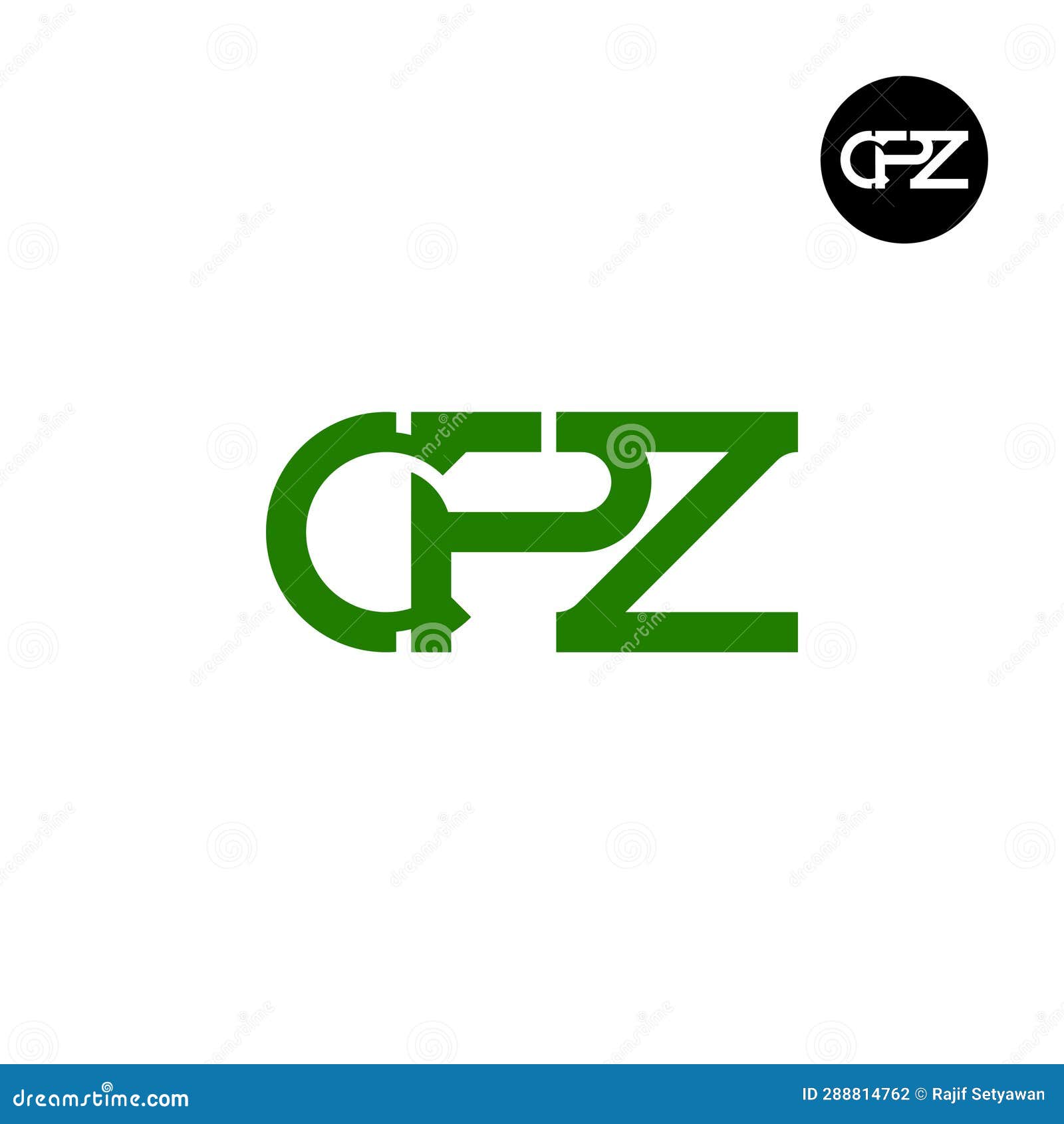 Letter CPZ Monogram Logo Design Vector Illustration | CartoonDealer.com ...