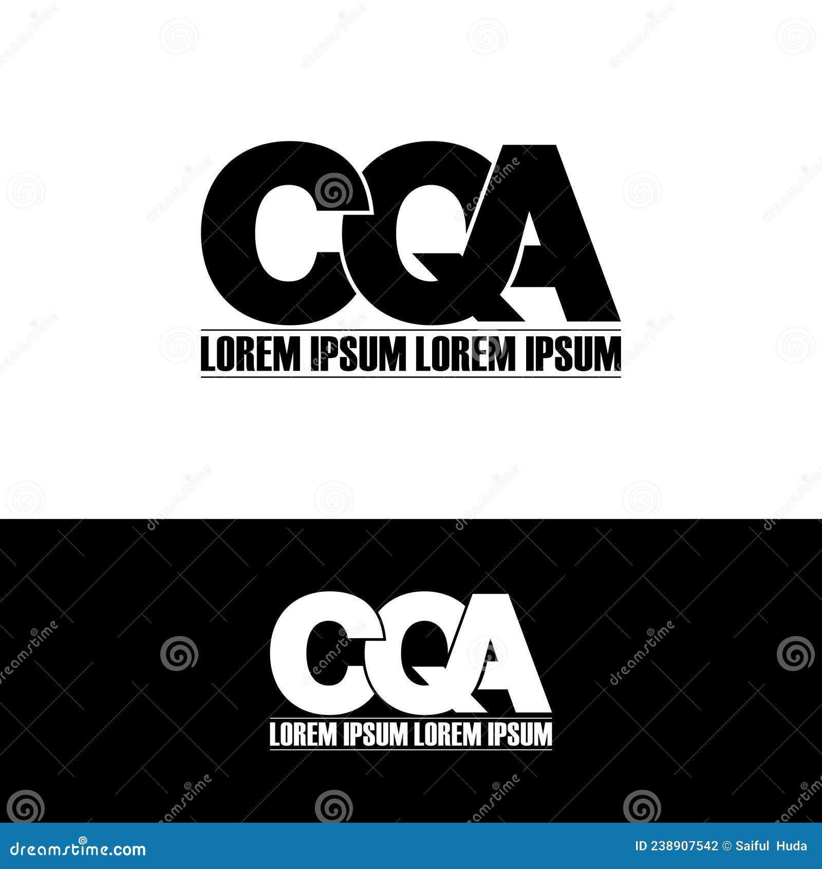 Letter CQA Simple Monogram Logo Icon Design. Stock Vector ...