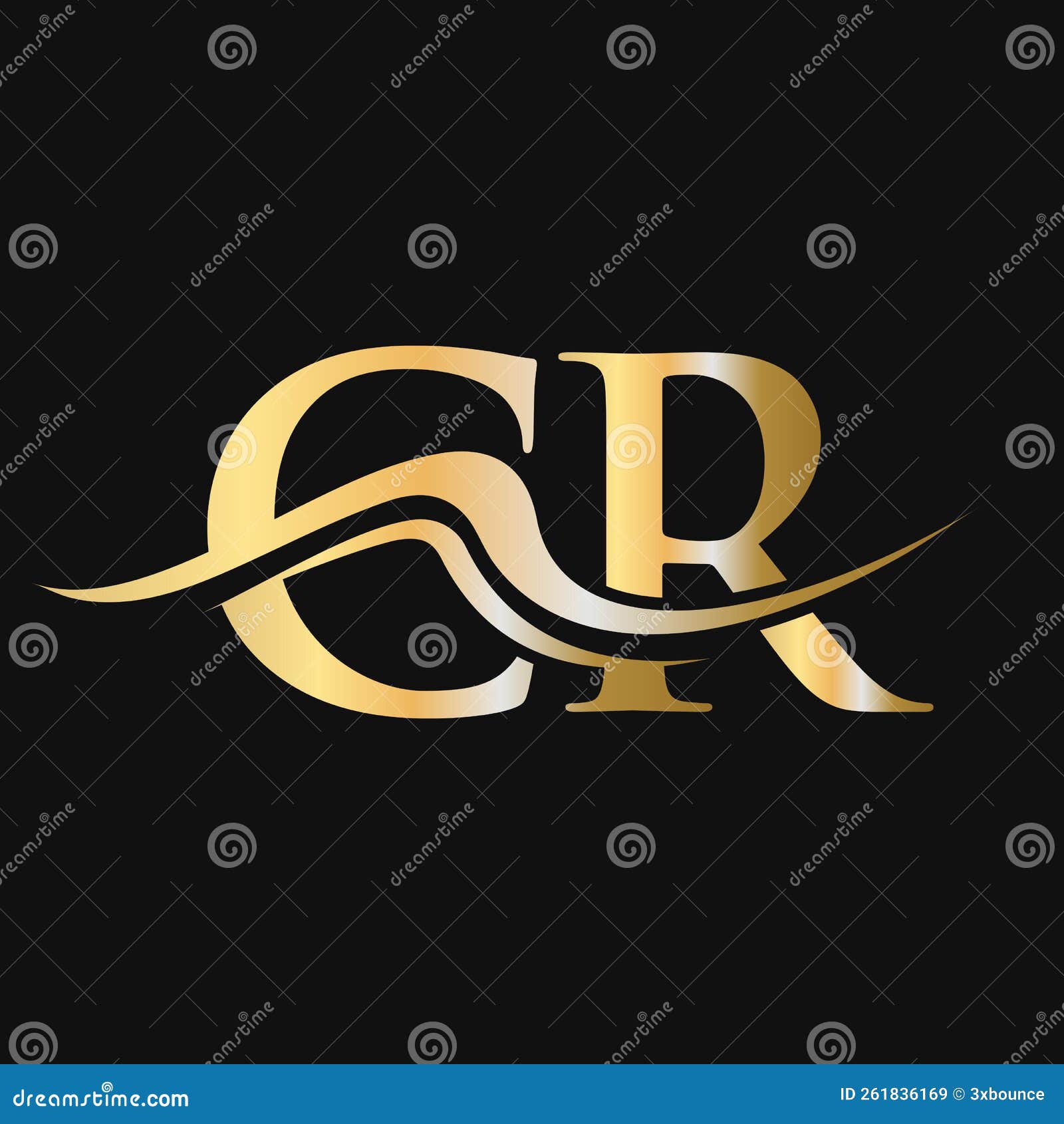 Letter CR Logo Design. Initial CR Logotype Template for Business and ...