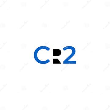 Letter CR2 Negative Space Monogram Logo Design Vector Stock Vector ...