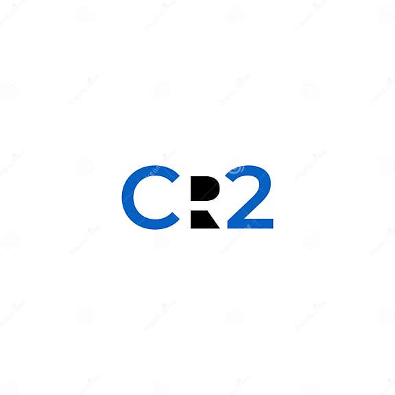 Letter CR2 Negative Space Monogram Logo Design Vector Stock Vector ...