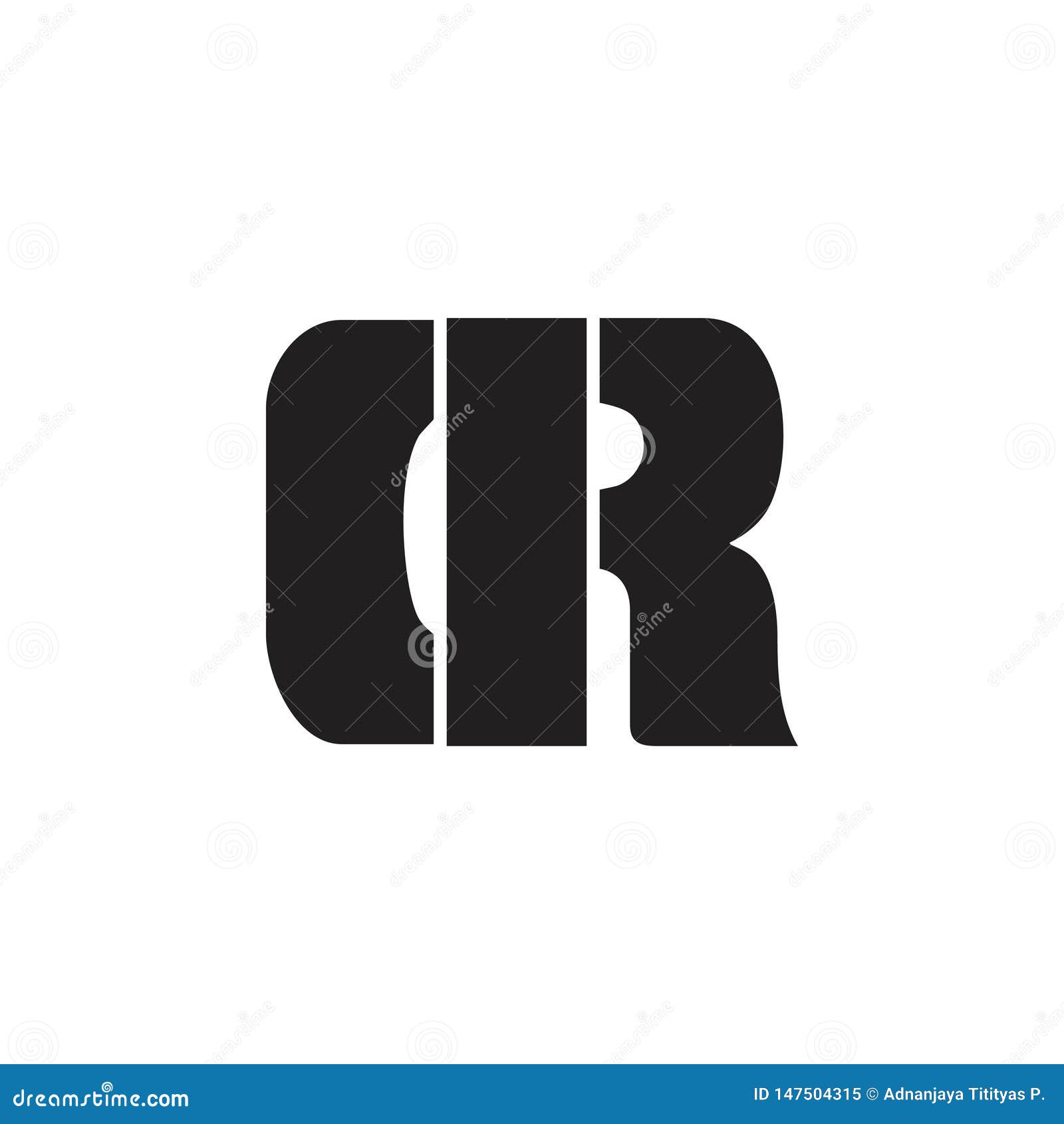 Letter Cr Simple Linked Geometric Logo Vector Stock Vector ...
