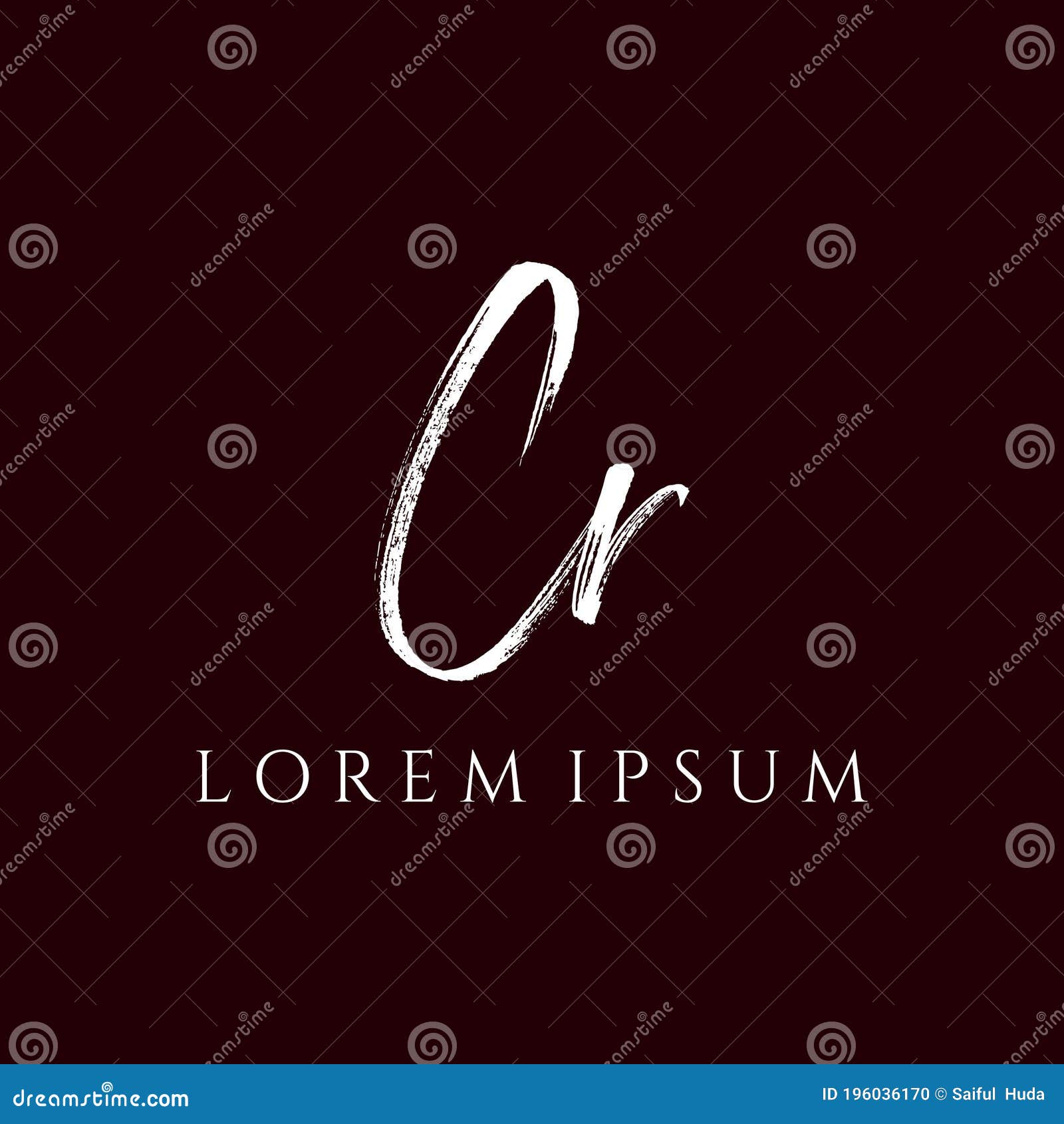 Letter CR Simple Monogram Logo Icon Design. Stock Vector - Illustration ...