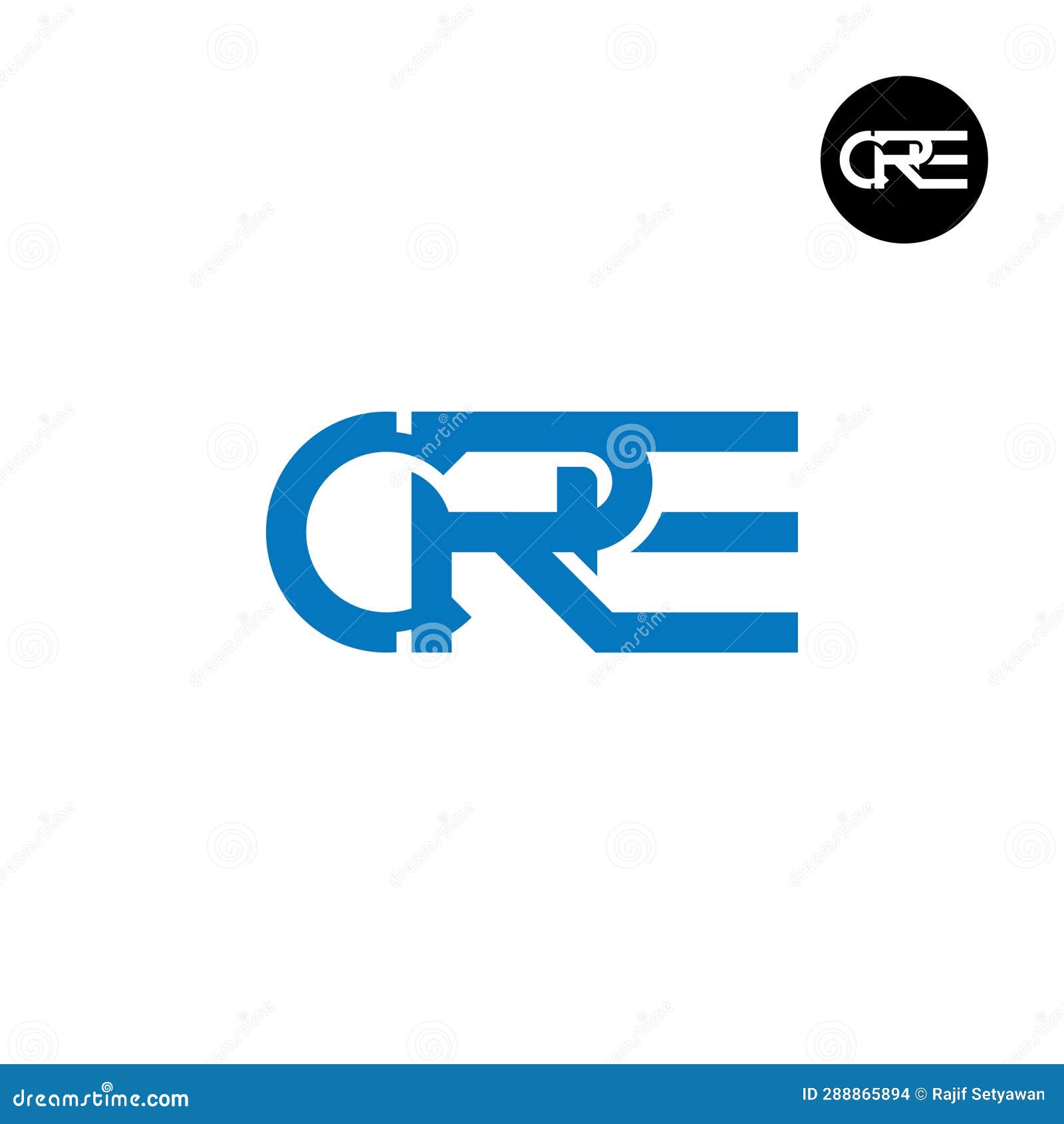 Letter CRE Monogram Logo Design Stock Vector - Illustration of ...