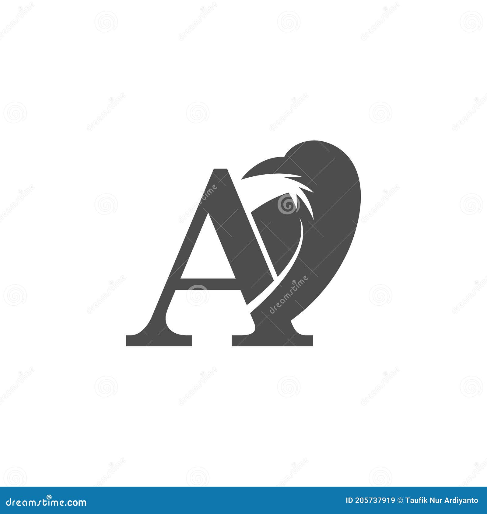 Letter a and Crow Combination Icon Logo Design Stock Vector ...
